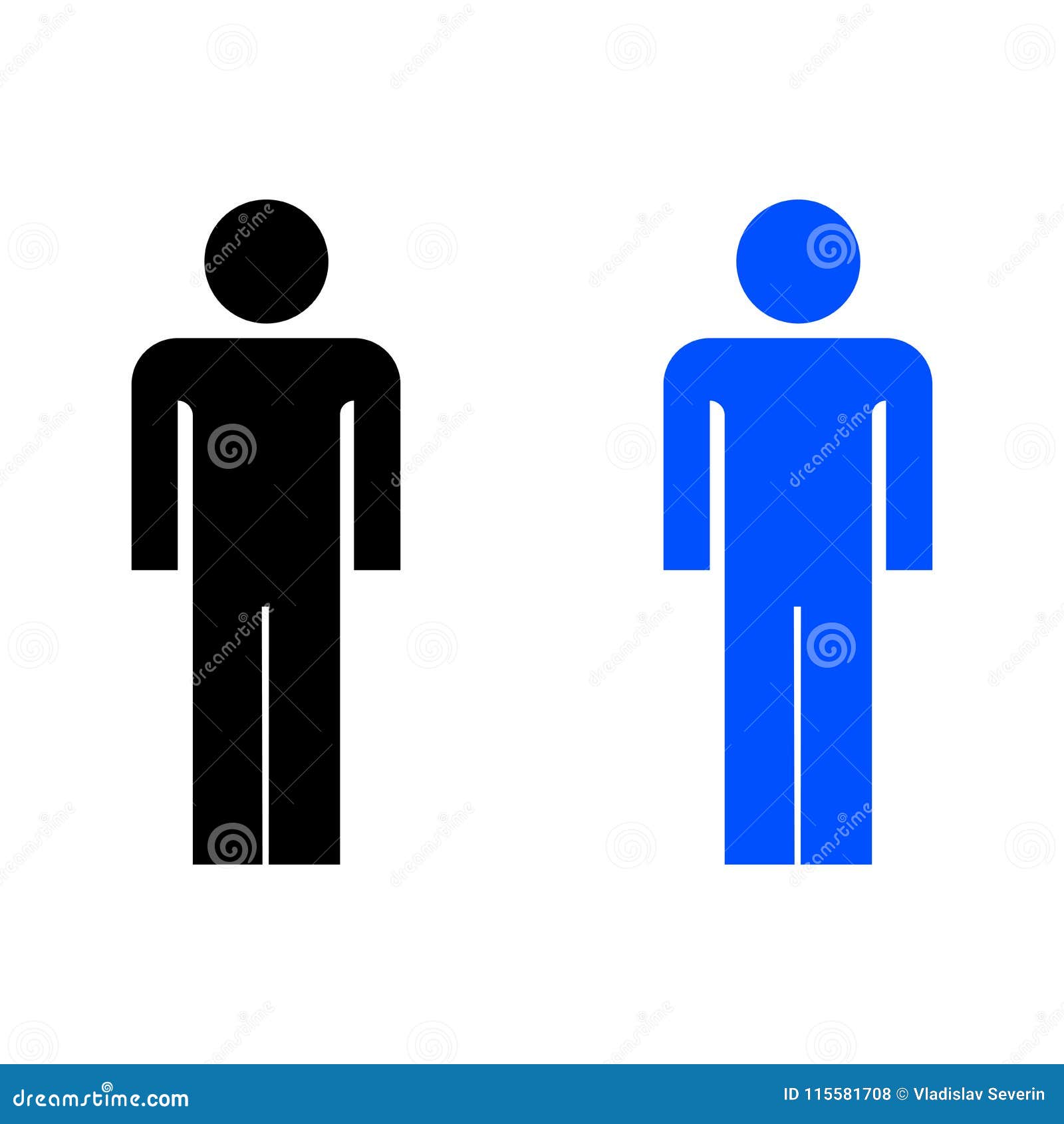 Icono plano humano stock de ilustración. Ilustración de plano - 115581708