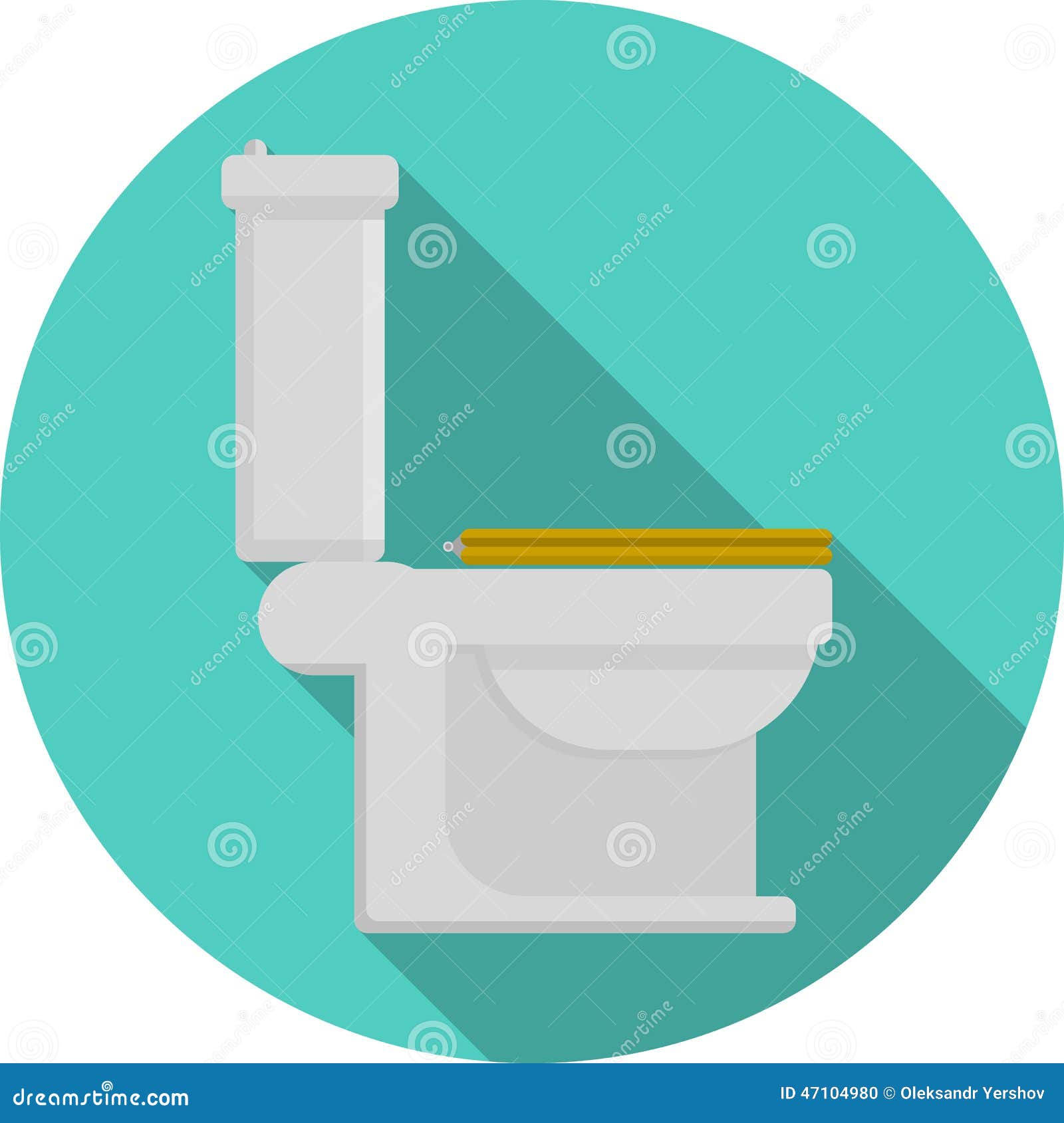 Icono Plano Para El Retrete Ilustración del Vector - Ilustración de ...