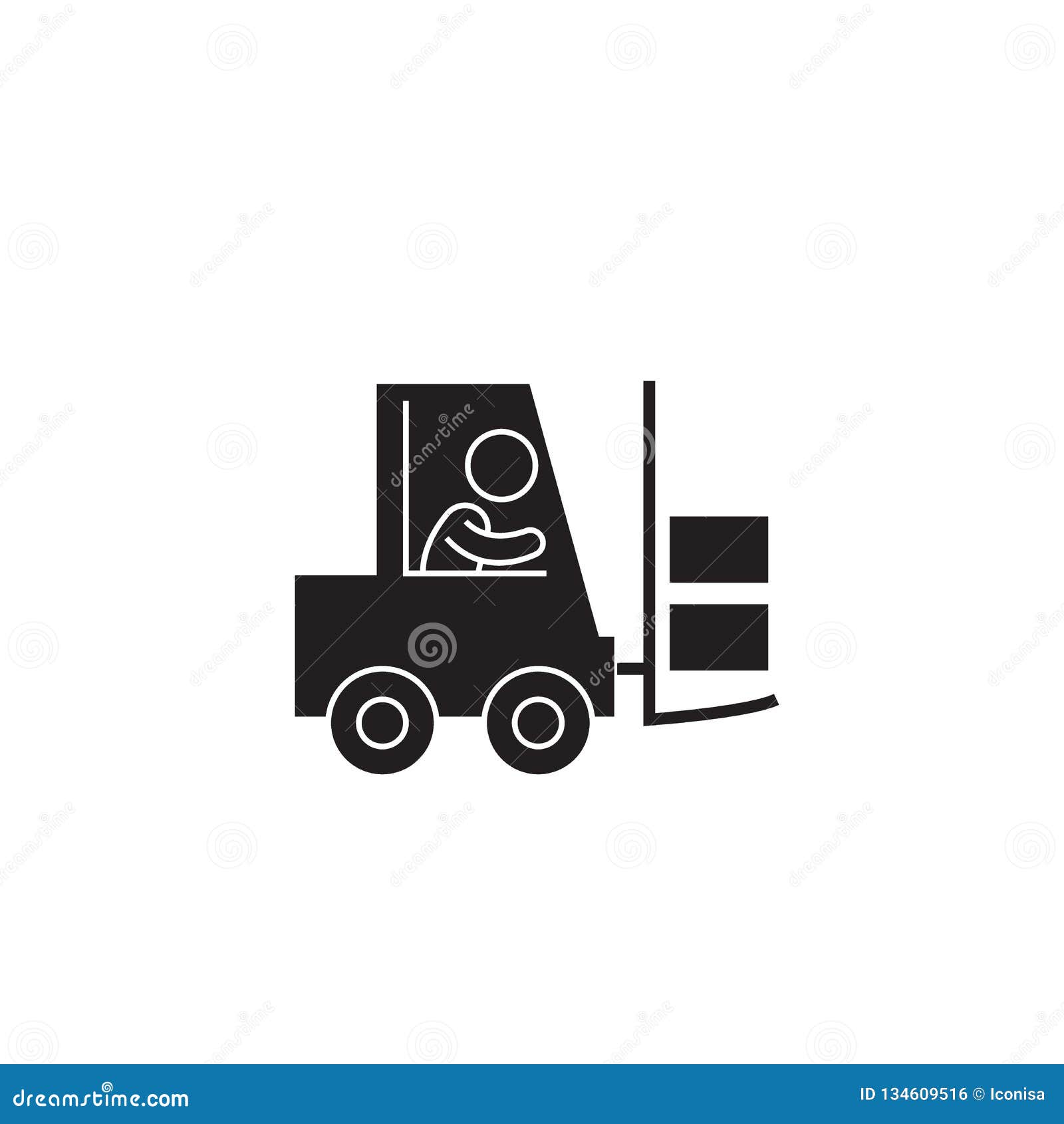 Icono Poderoso Del Concepto Del Vector Del Negro De La Carretilla ...
