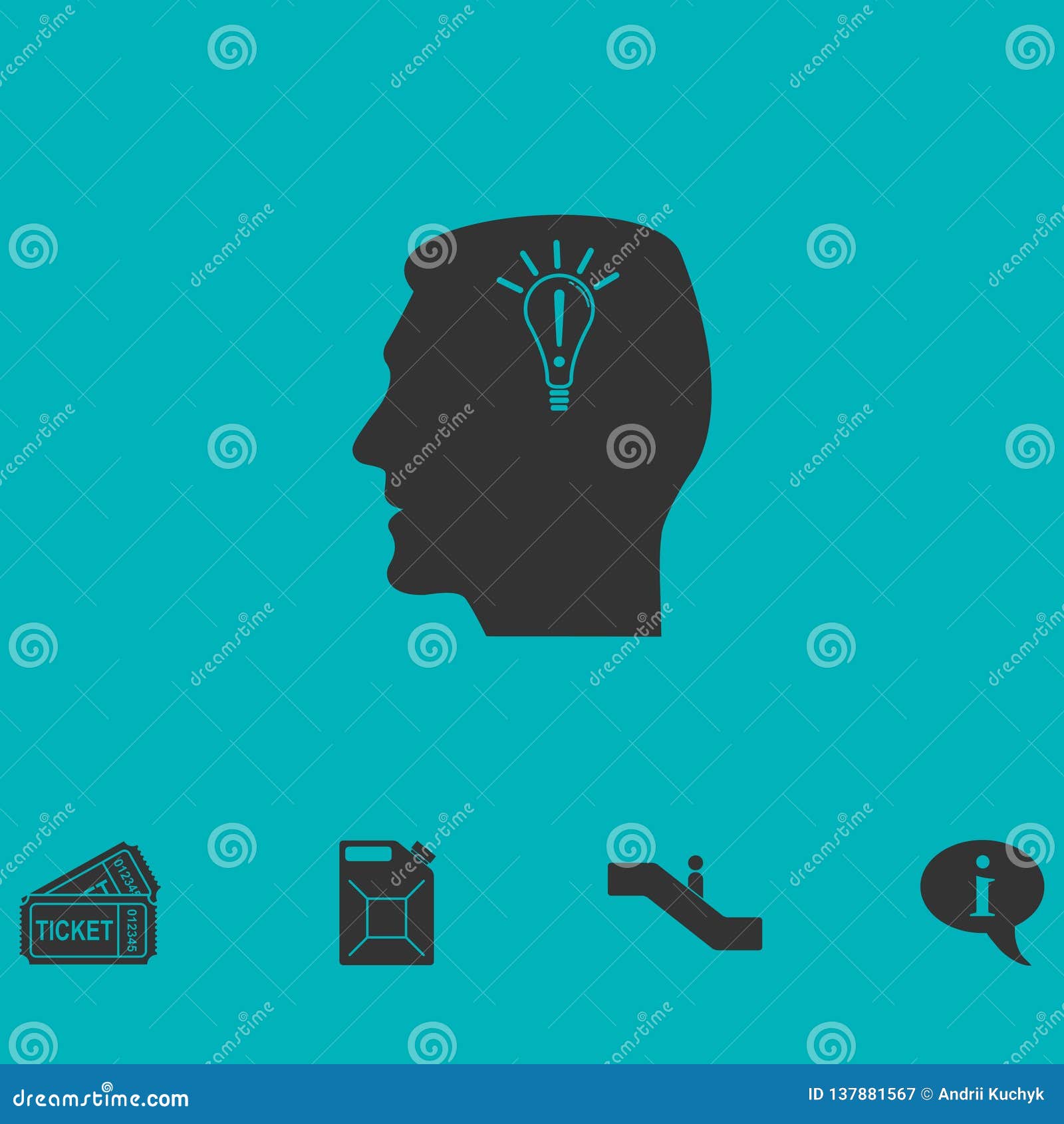 Icono Principal De La Idea Completamente Ilustración del Vector ...