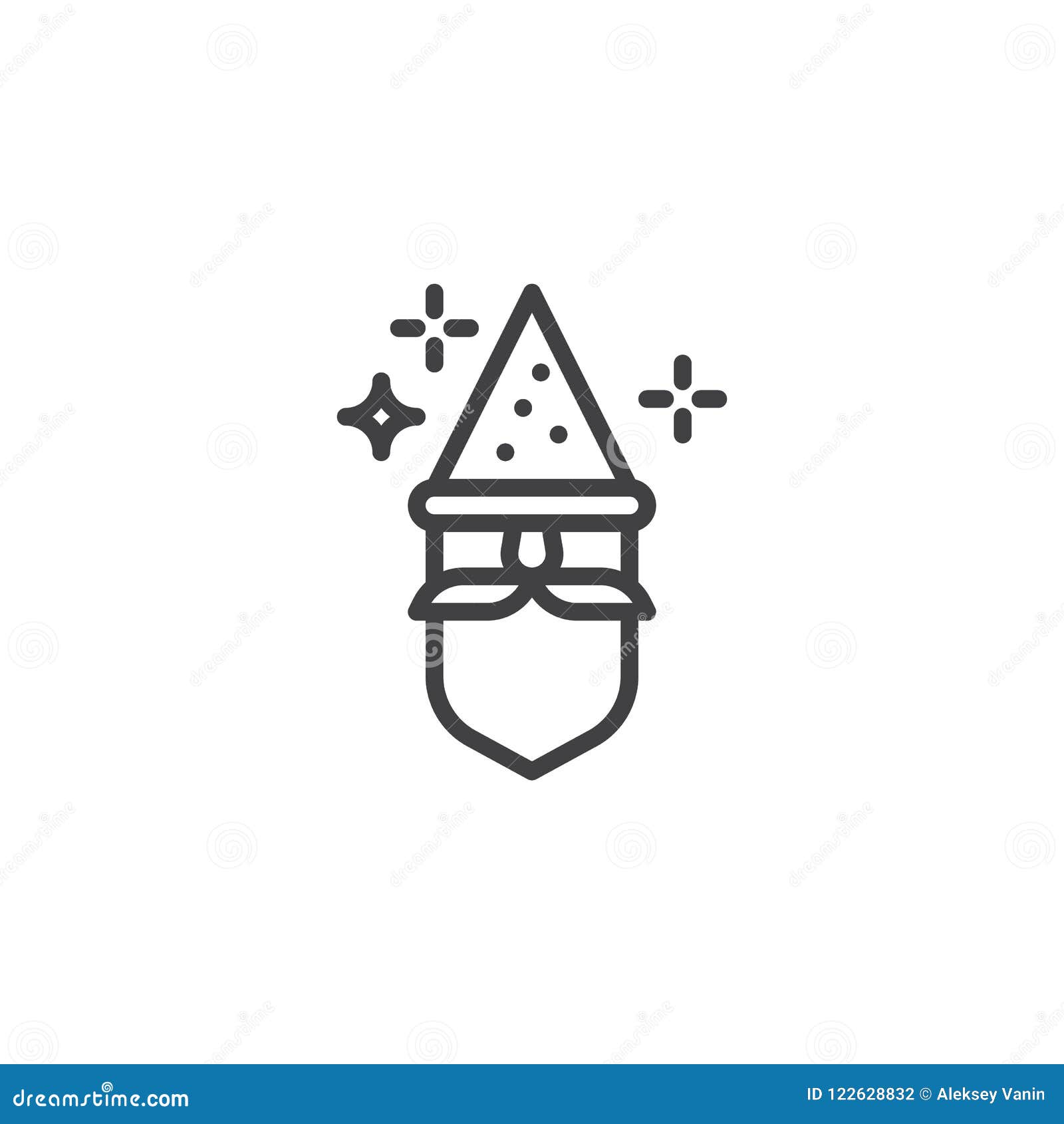 Icono Principal Del Esquema Del Mago Ilustración del Vector ...