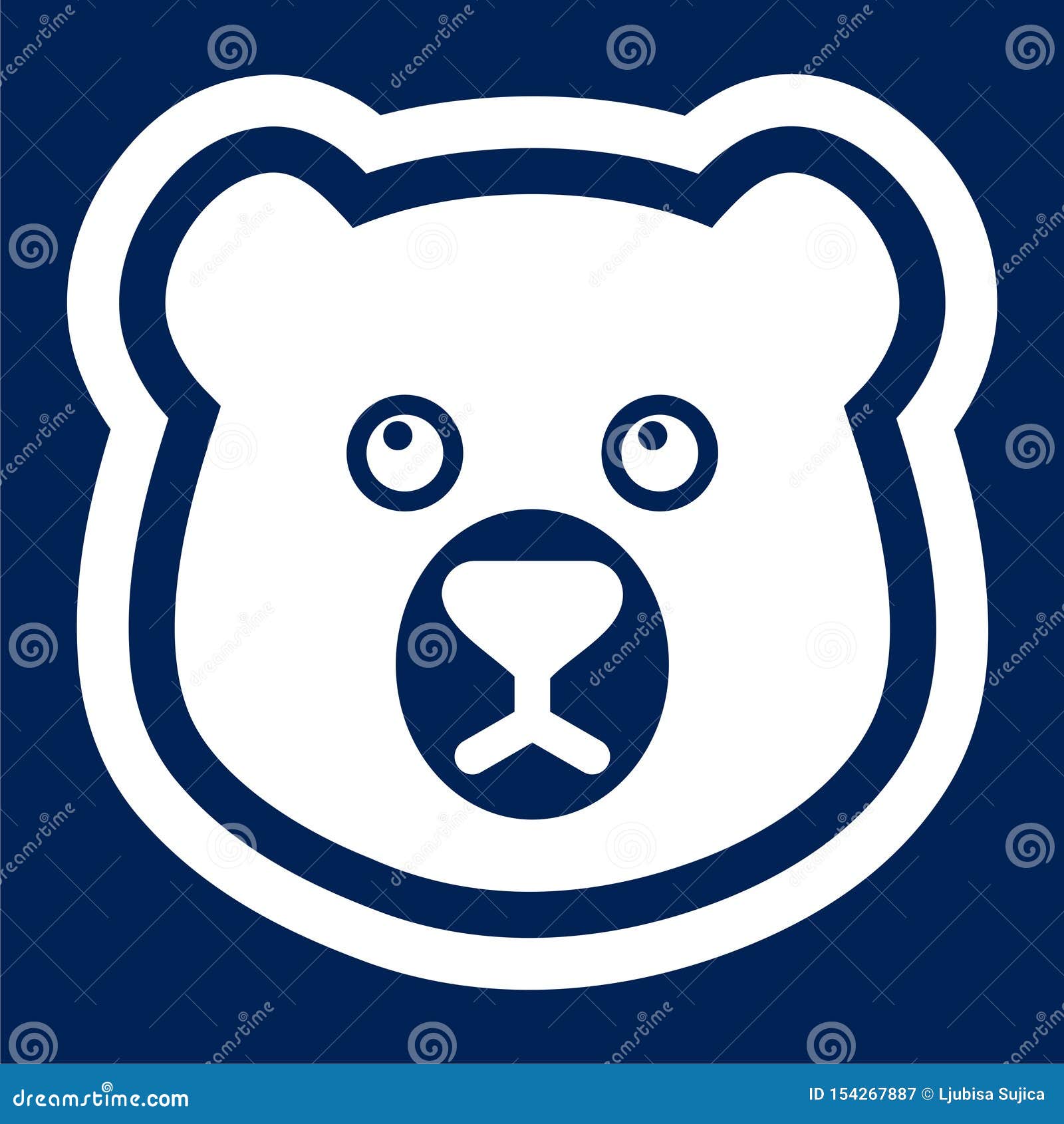 Icono Principal Del Oso - Ejemplo Del Vector Ilustración del Vector ...