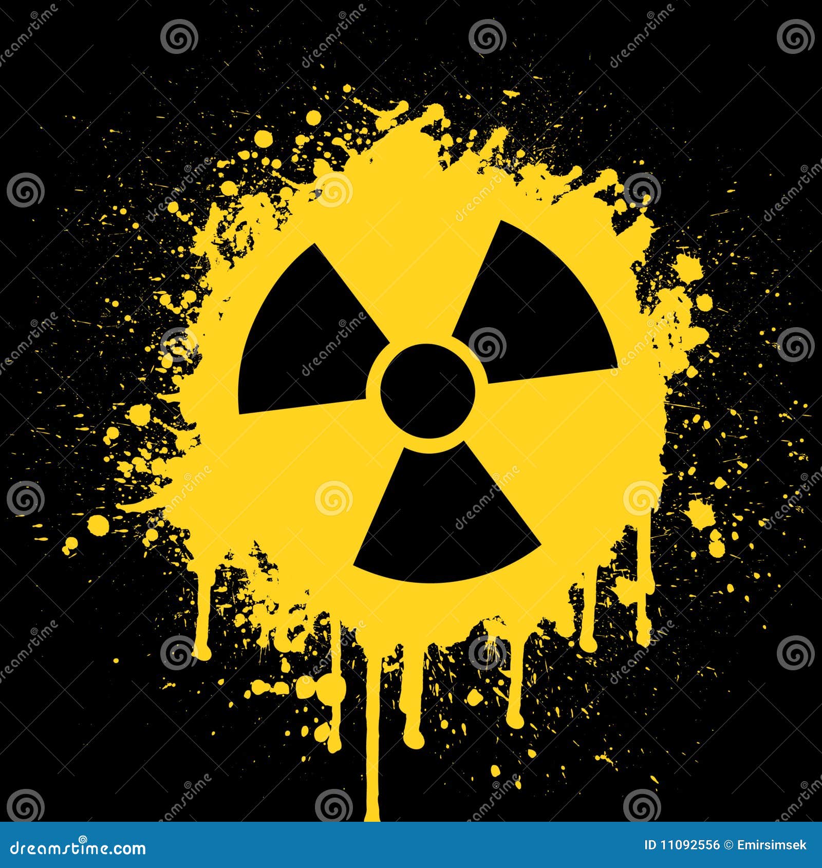 Icono radiactivo ilustración del vector. Ilustración de uranio - 11092556