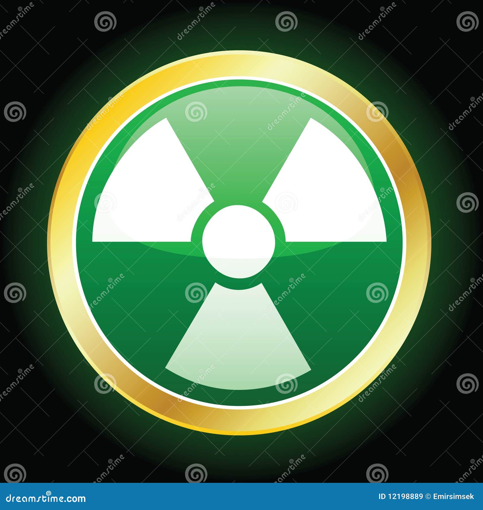 Icono radiactivo ilustración del vector. Ilustración de ambarino - 12198889