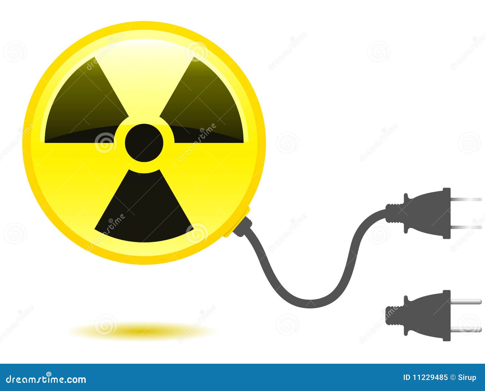Icono Radiactivo Con El Conector Ilustración del Vector - Ilustración ...