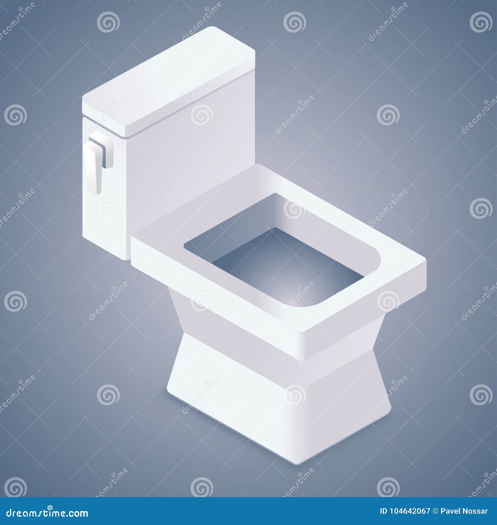 Icono realista del retrete ilustración del vector. Ilustración de ...