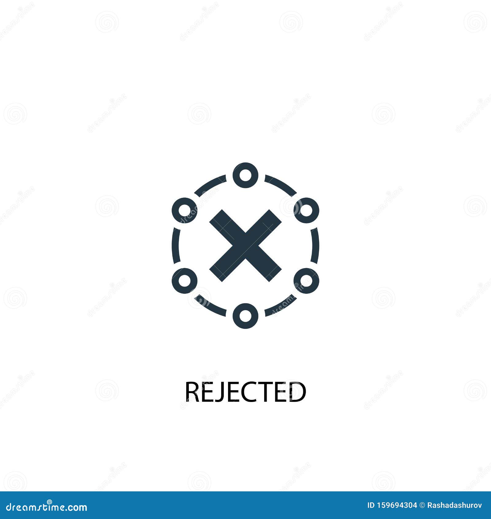 Icono Rechazado. Elemento Simple Ilustración del Vector - Ilustración ...