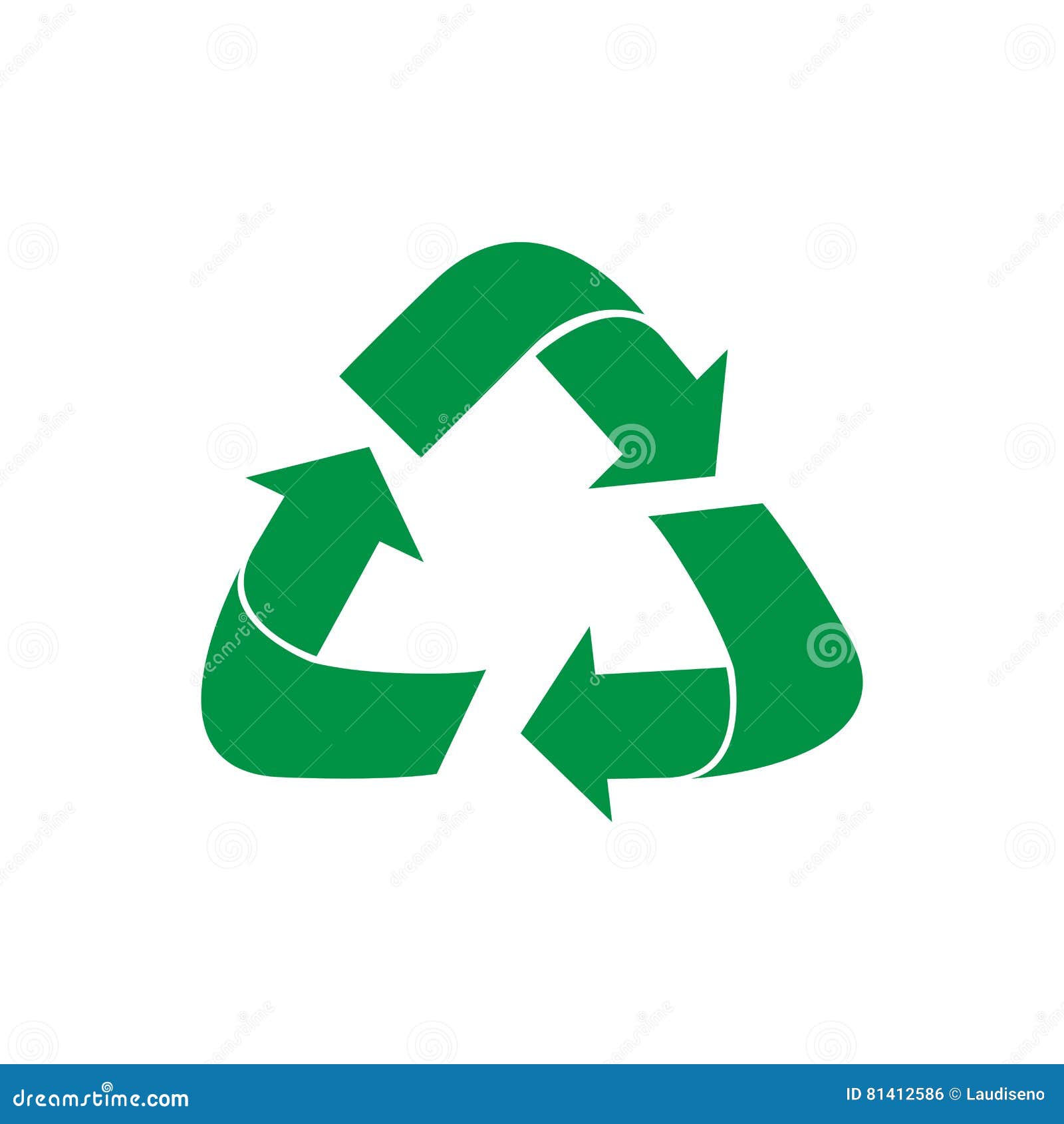 Icono reciclable aislado stock de ilustración. Ilustración de aislado ...
