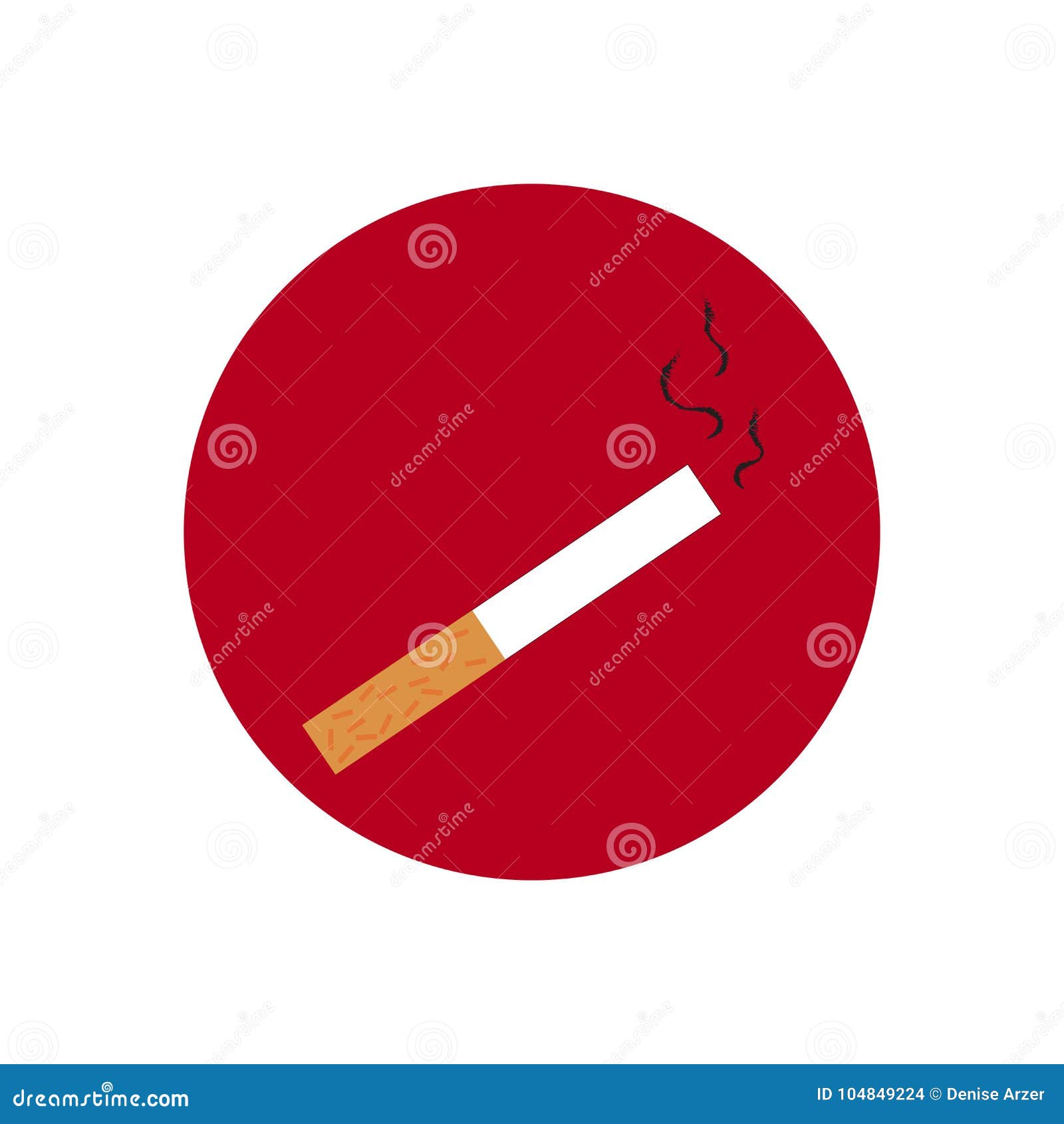 Icono Redondo De Un Cigarrillo Ilustración del Vector - Ilustración de ...