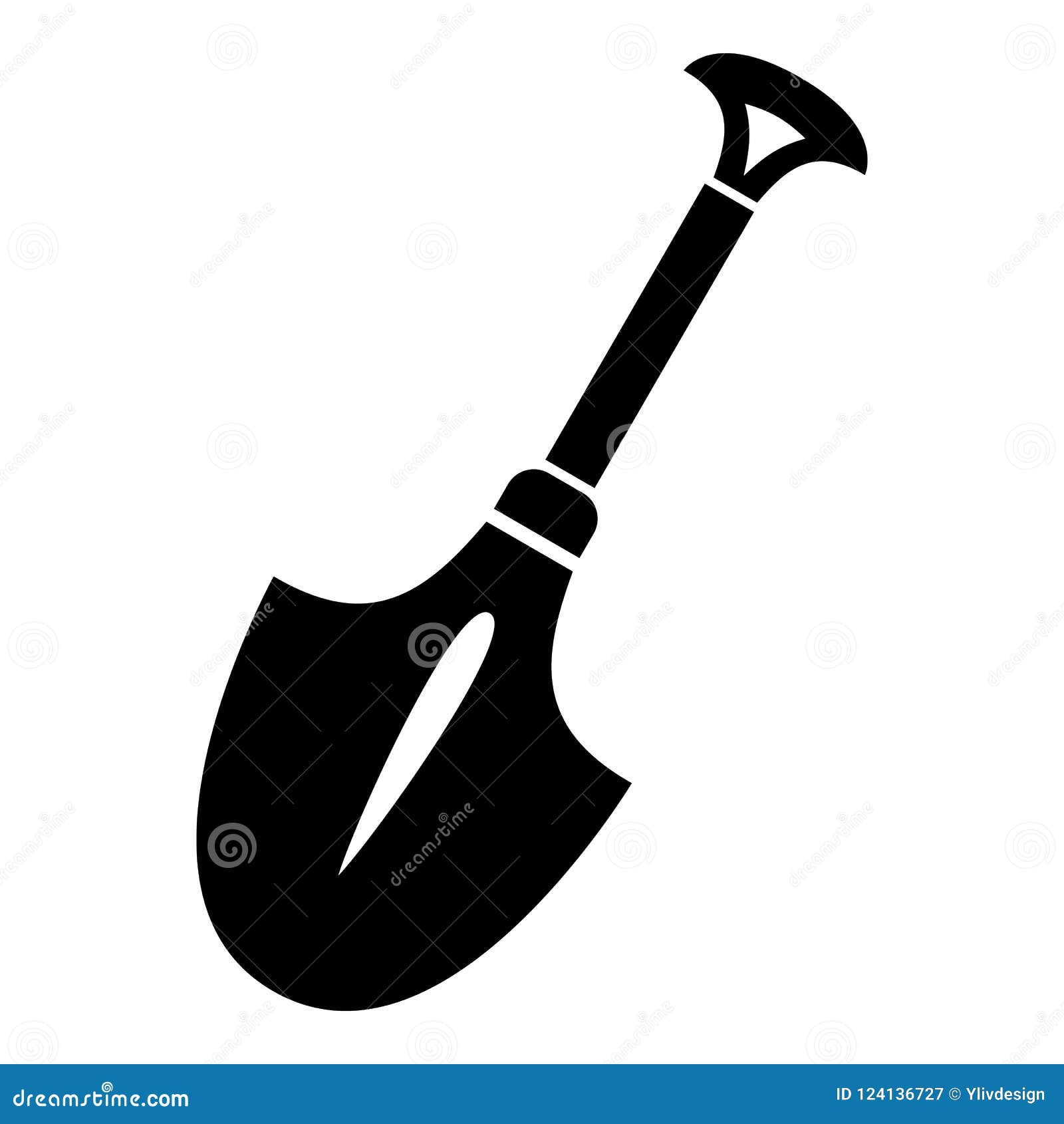 Icono Retro De La Pala, Estilo Simple Ilustración del Vector ...