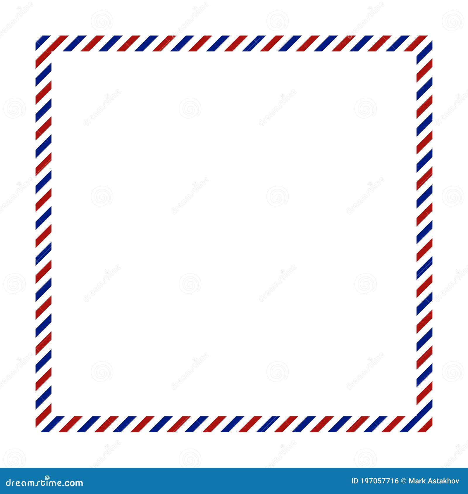 Icono Rojo Azul Postal Vector Marco Postal Ilustración del Vector ...