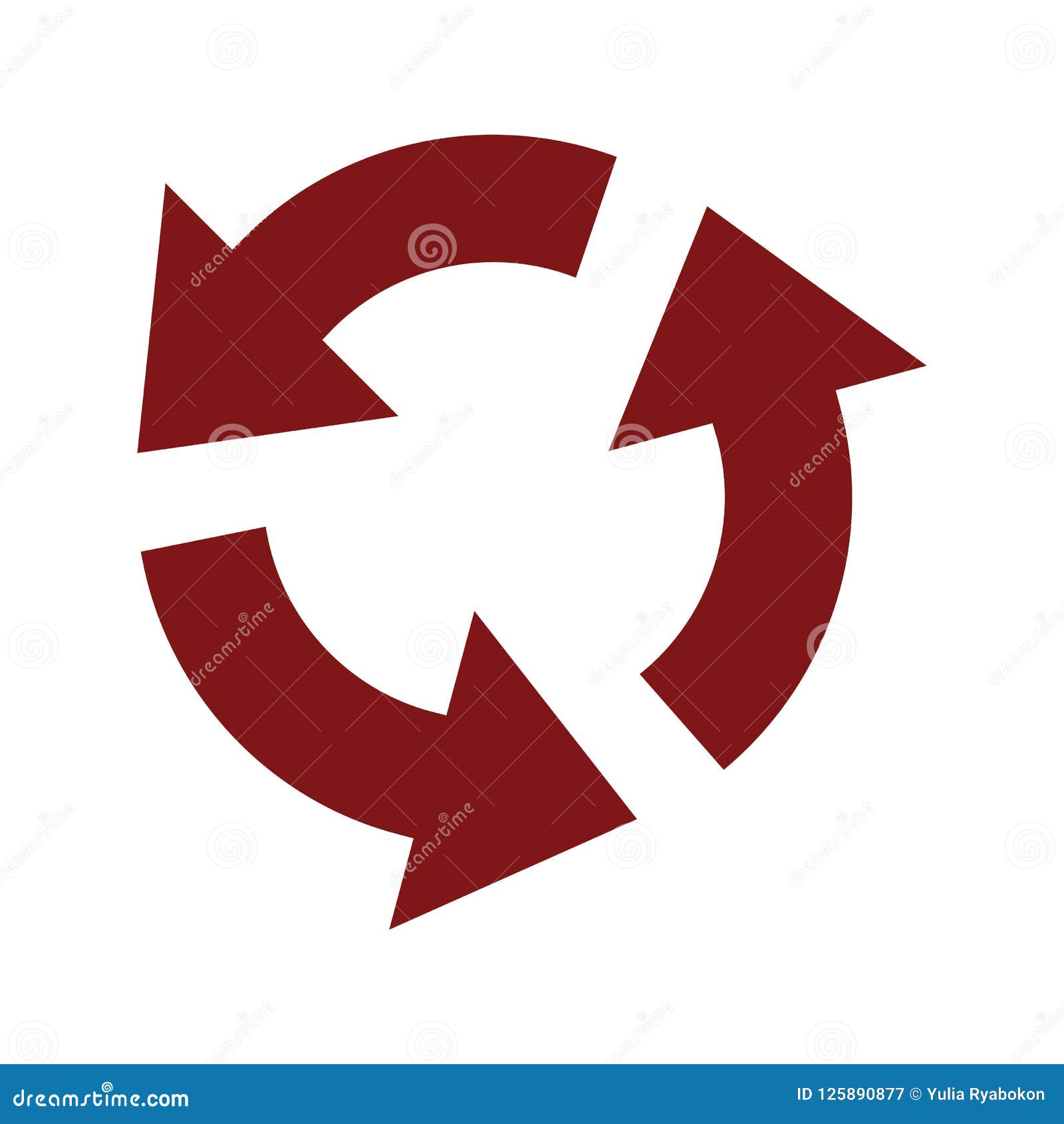 Icono Rojo Circular De Las Flechas Stock de ilustración - Ilustración ...