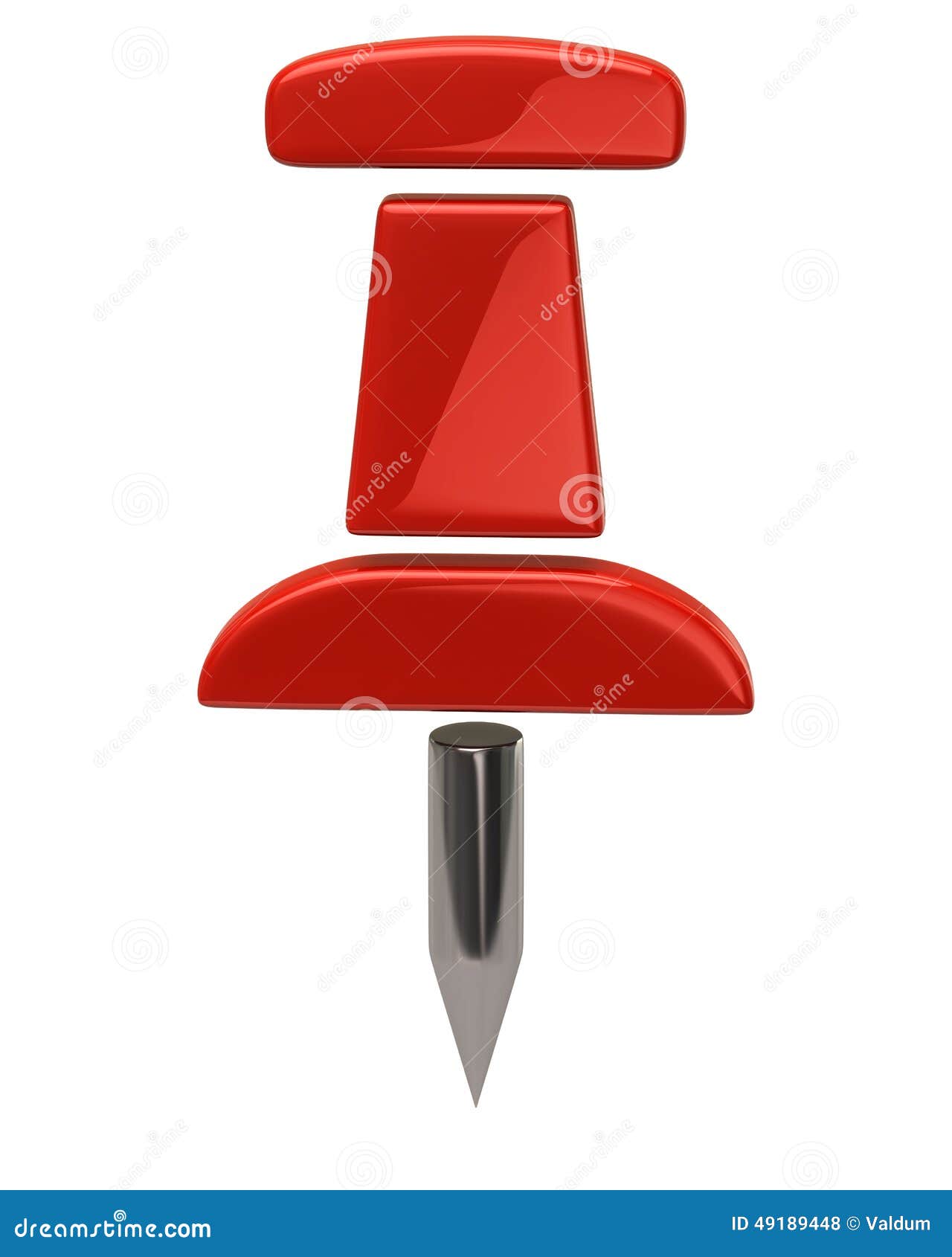 Icono rojo de la chincheta stock de ilustración. Ilustración de papel ...