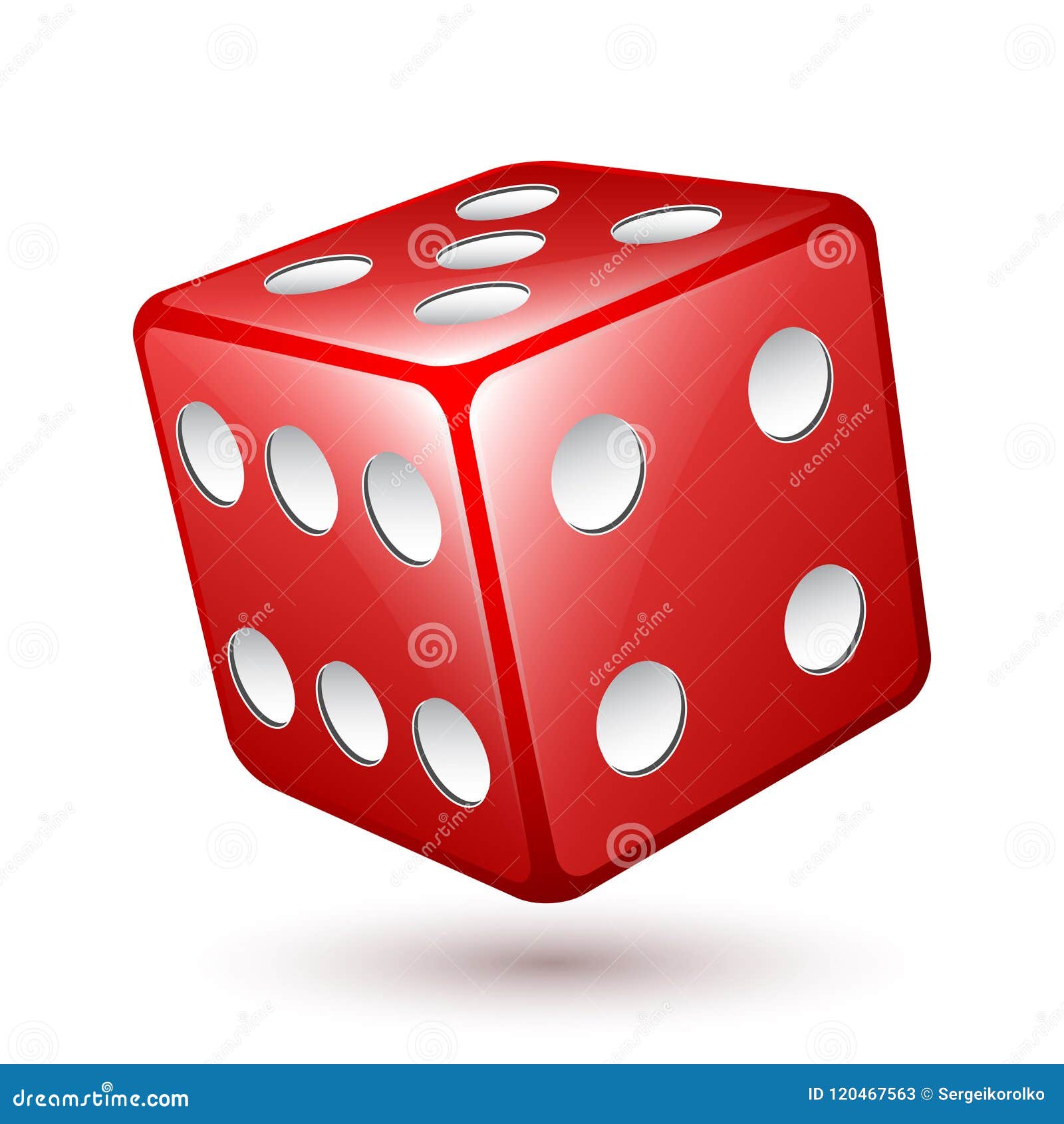 Icono Rojo De Los Dados, Ejemplo Del Vector Ilustración del Vector ...