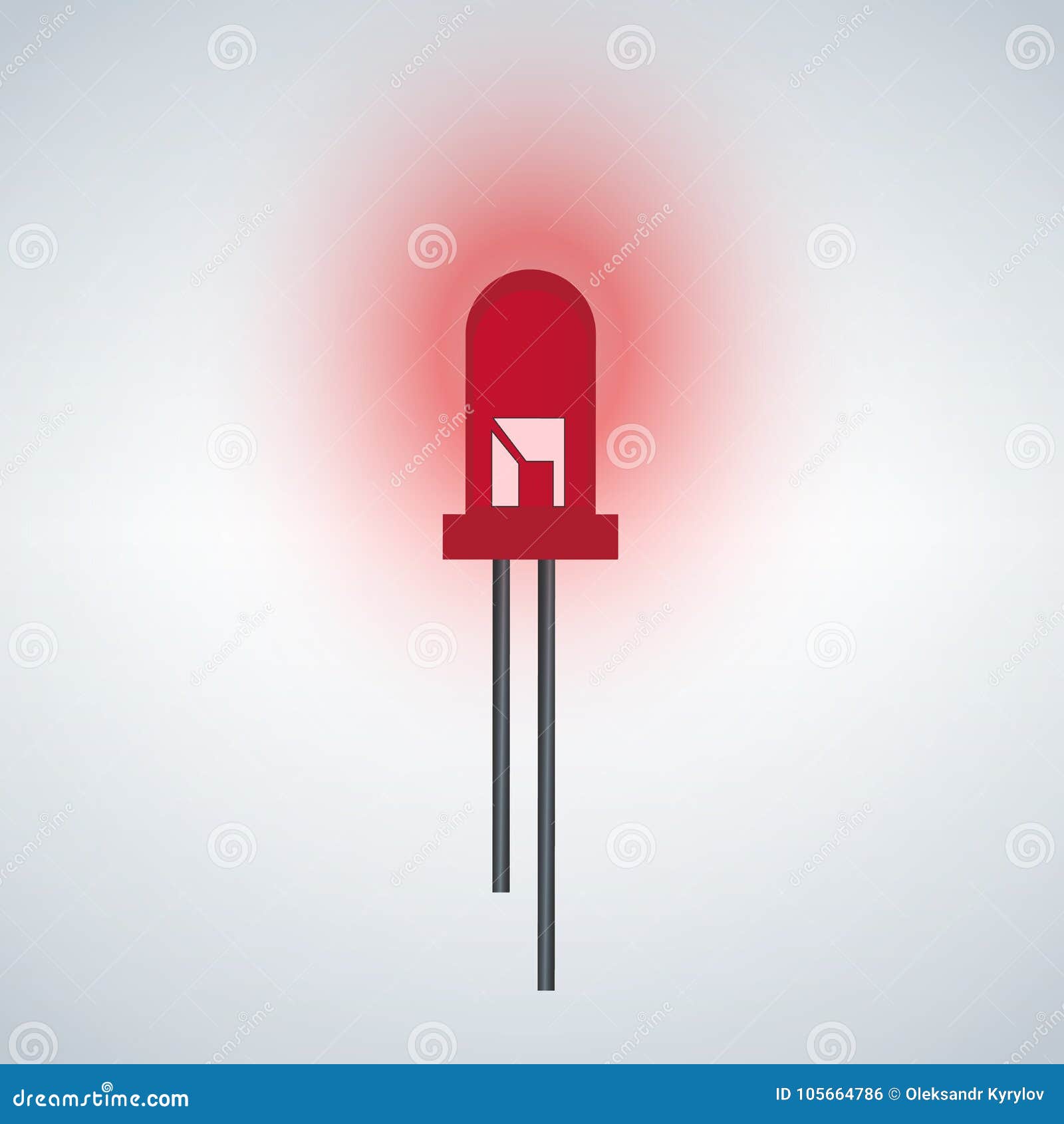 Icono Rojo Del Diodo Del LED Stock de ilustración - Ilustración de ...