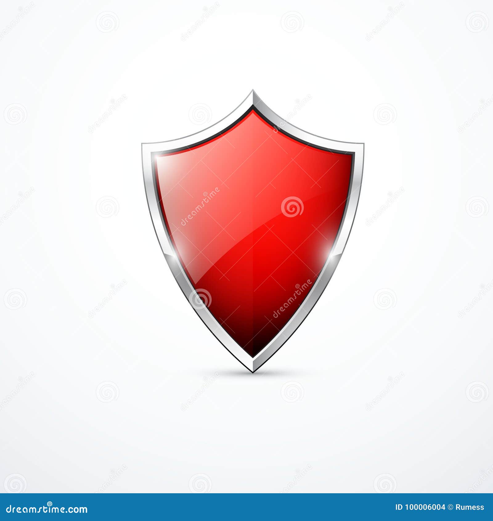 Icono Rojo Del Escudo Del Vector Ilustración del Vector - Ilustración ...