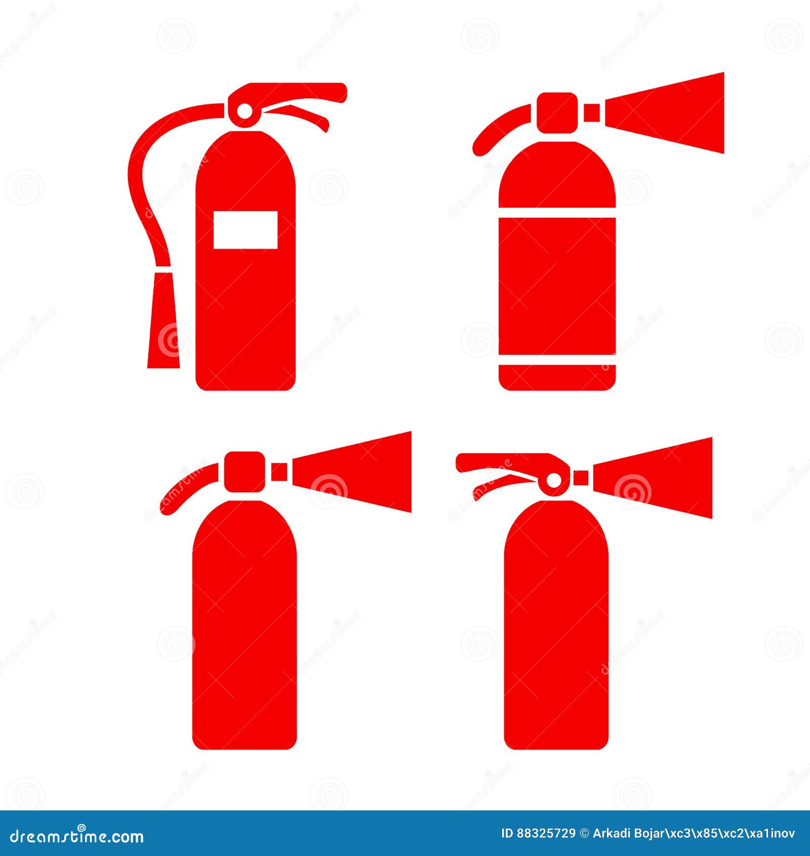 Icono Rojo Del Vector Del Extintor Ilustración del Vector - Ilustración ...