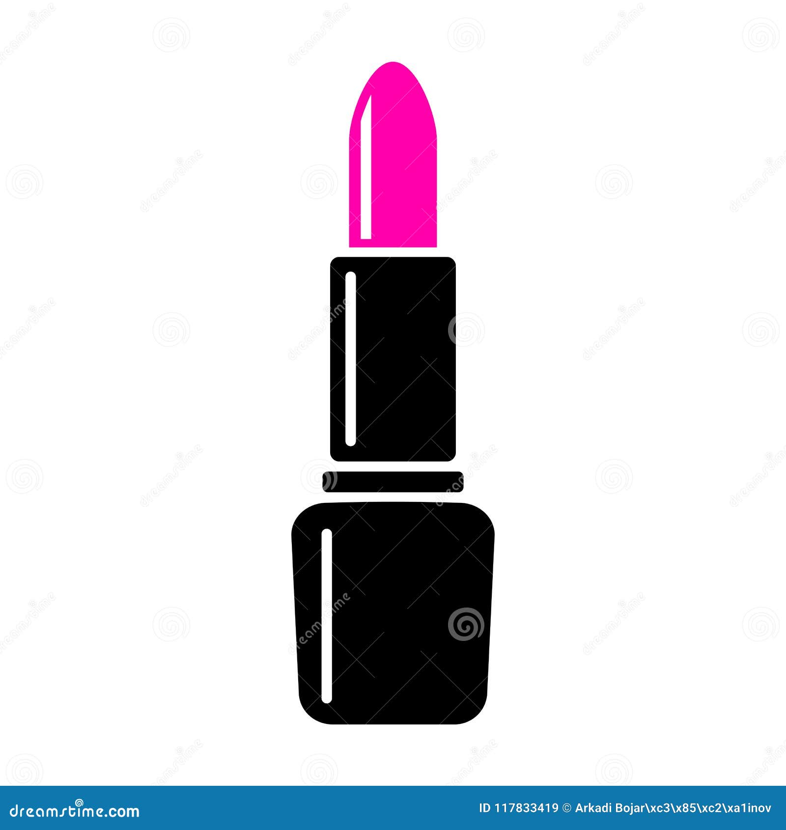 Icono Rosado Del Vector Del Lápiz Labial Ilustración del Vector ...
