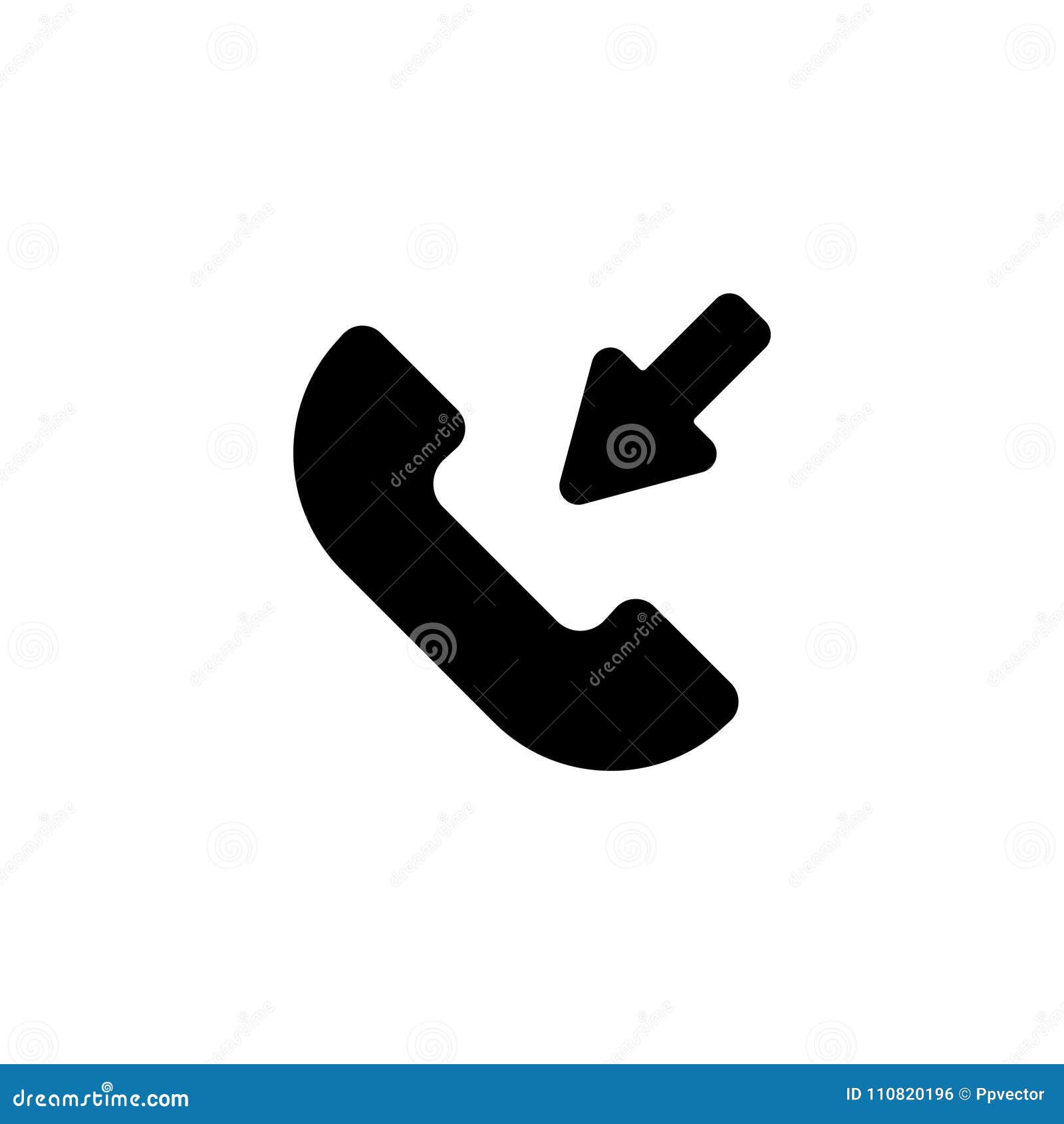 Icono Símbolo De La Llamada Entrante Ilustración del Vector ...