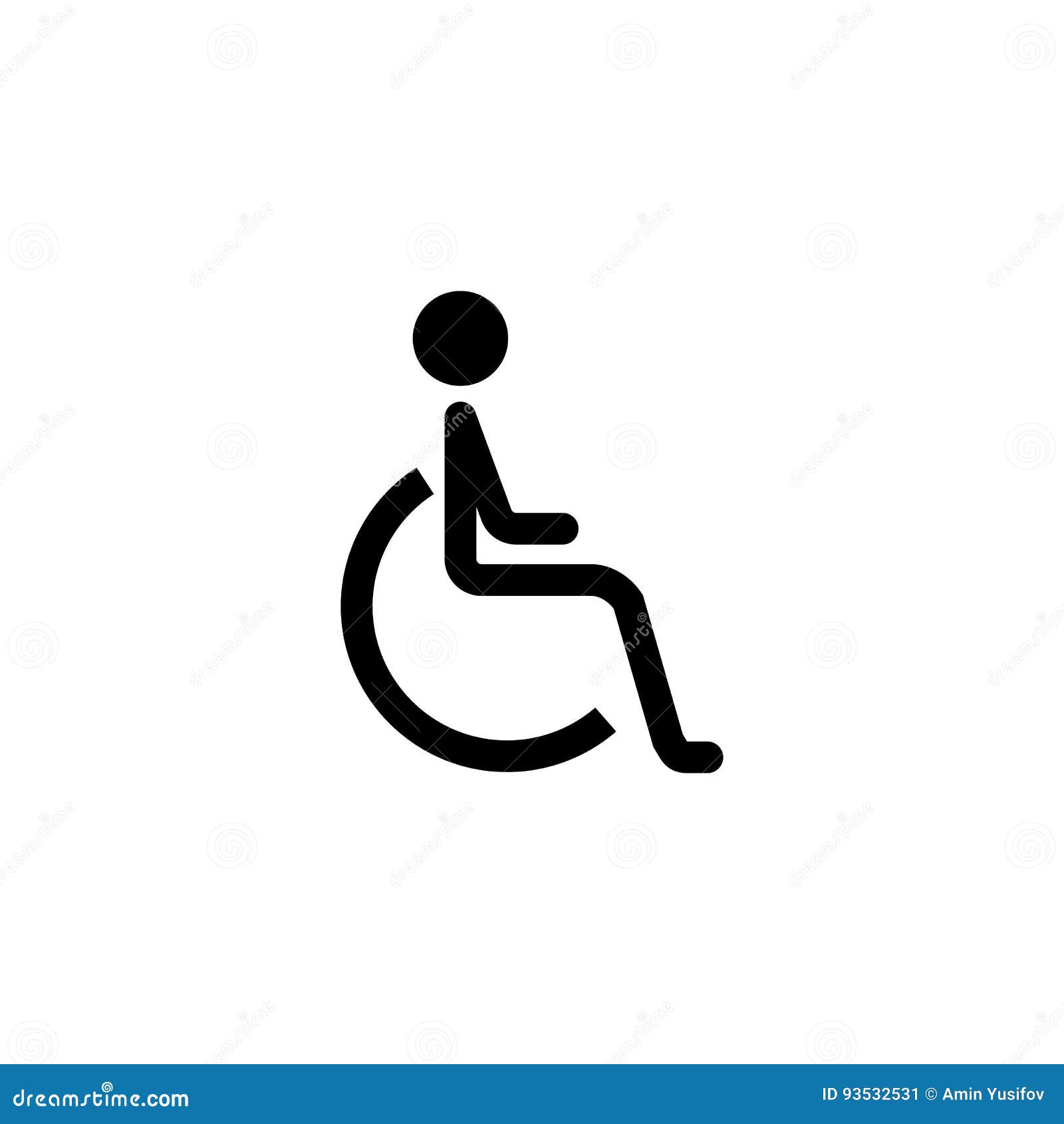 Icono Sólido Perjudicado E Inválido Ilustración del Vector ...