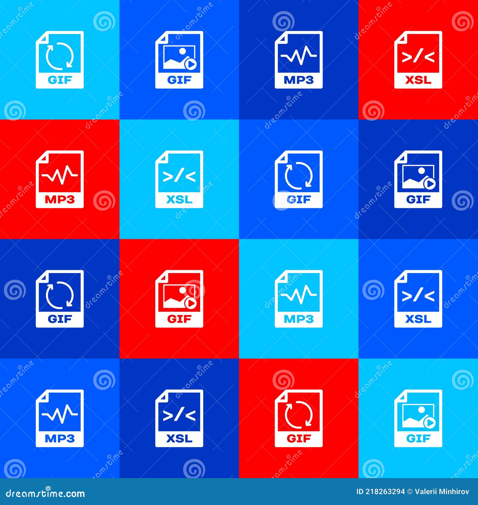 Icono Set Gif File Document Mp3 and Xsl. Vector Ilustración del Vector ... Icono Set Gif File Document Mp3 and Xsl. Vector Ilustración del Vector ...