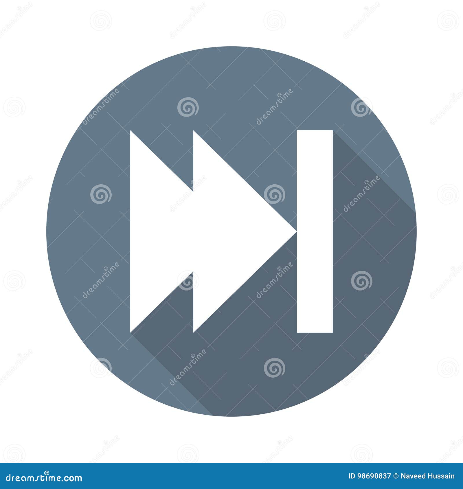 Icono siguiente stock de ilustración. Ilustración de icono - 98690837