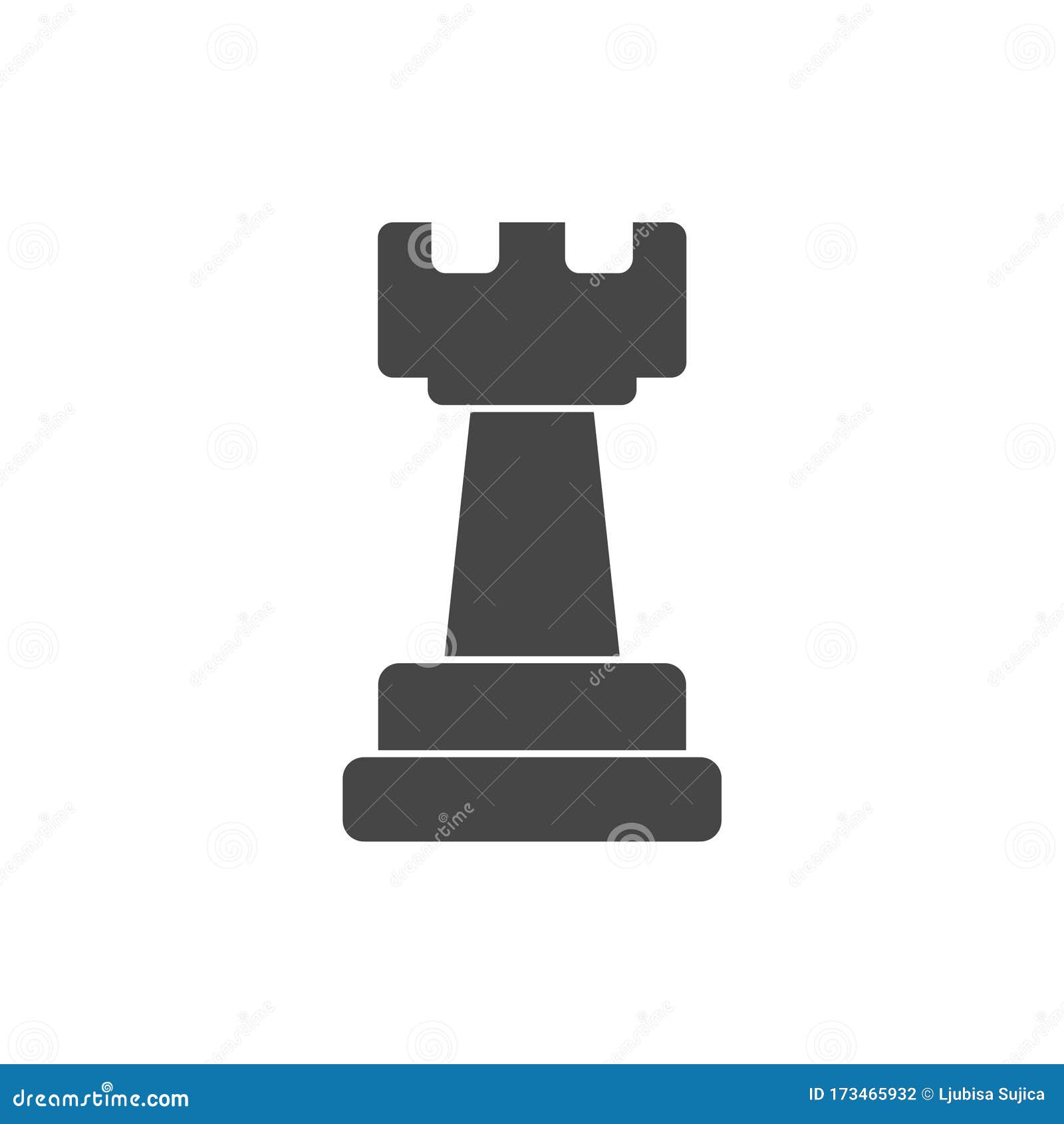 Icono simple Chess Rook ilustración del vector. Ilustración de ...