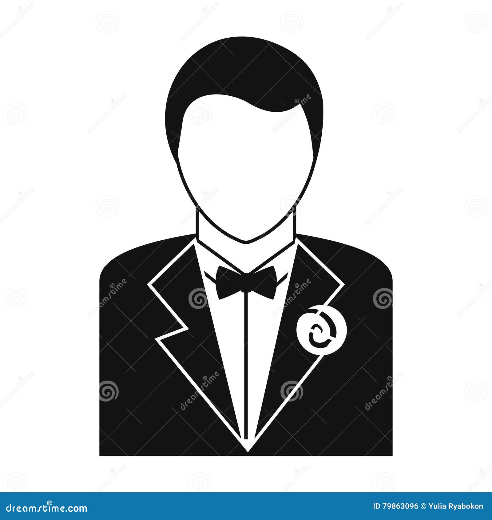 Icono simple del novio ilustración del vector. Ilustración de flor ...