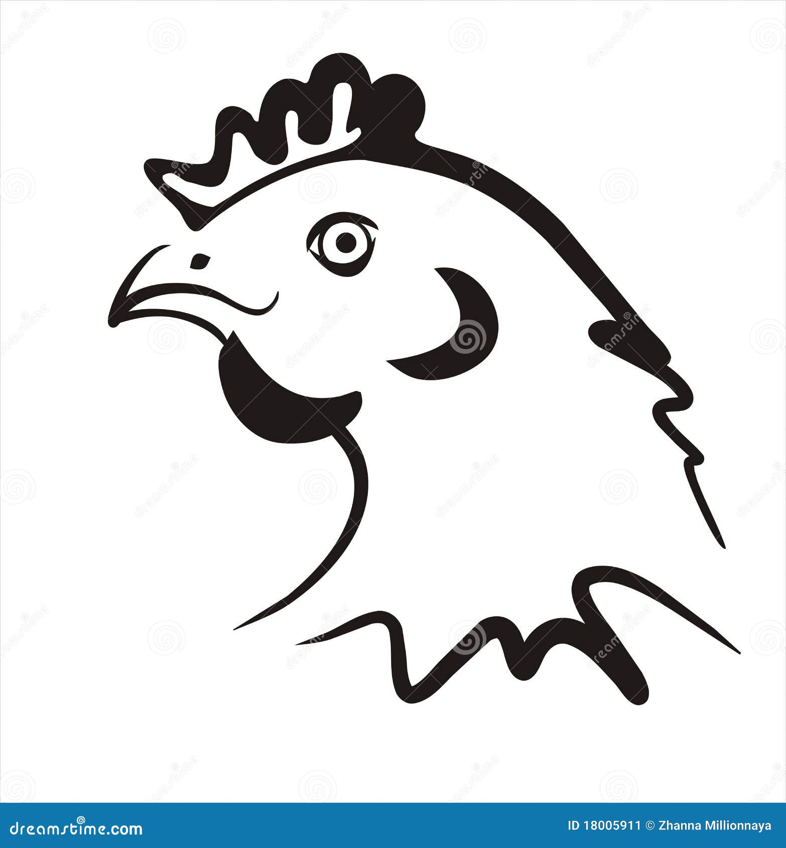 Icono simple del pollo ilustración del vector. Ilustración de blanco ...