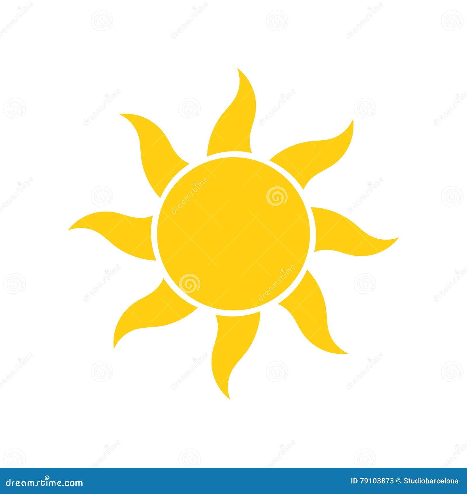 Icono simple del sol ilustración del vector. Ilustración de aislado ...