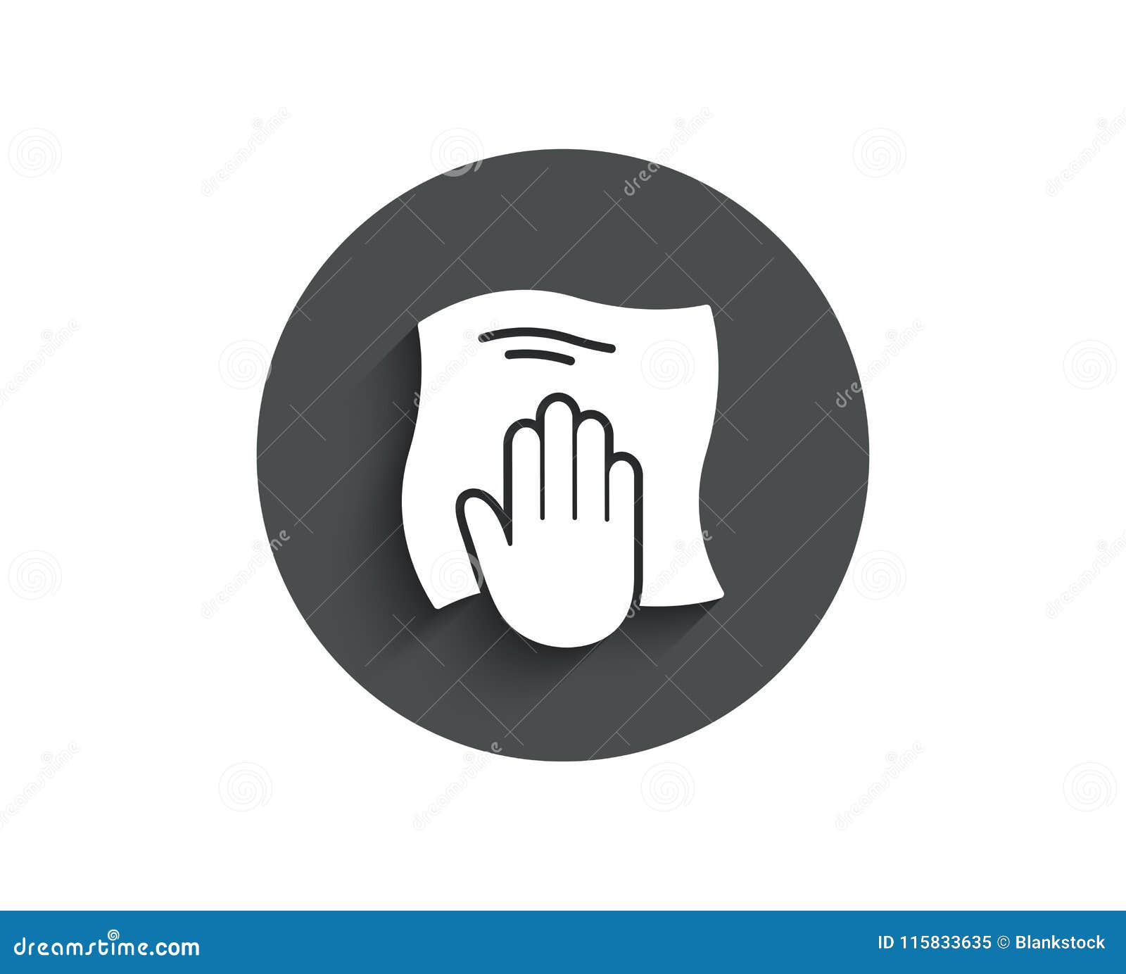 Icono Simple Del Trapo De Limpieza Trapo Con Un Trapo Ilustración del ...