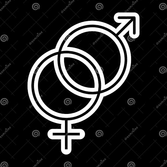 Icono Simple Del Vector De La Muestra Del Sexo Ejemplo Blanco Y Negro