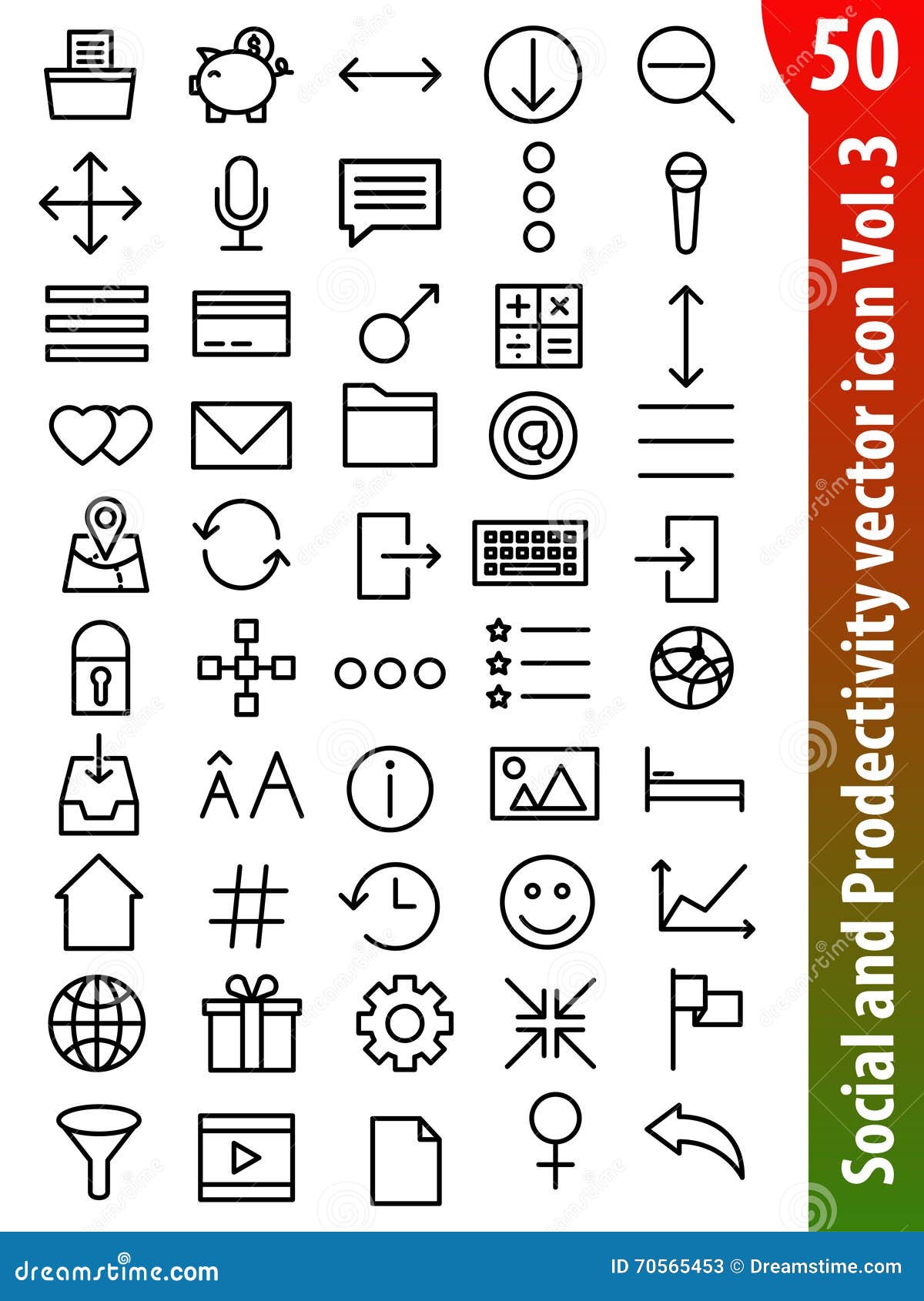 Icono Social Vol3 Del Vector Ilustración del Vector - Ilustración de ...