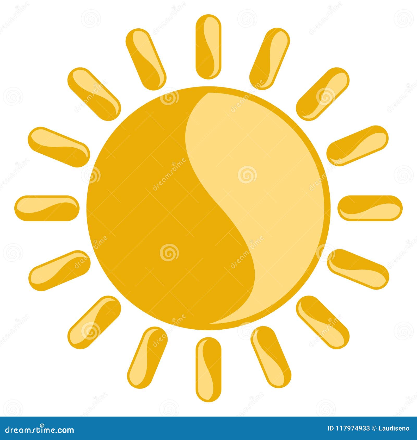 Icono Soleado Aislado Del Tiempo Ilustración del Vector - Ilustración ...