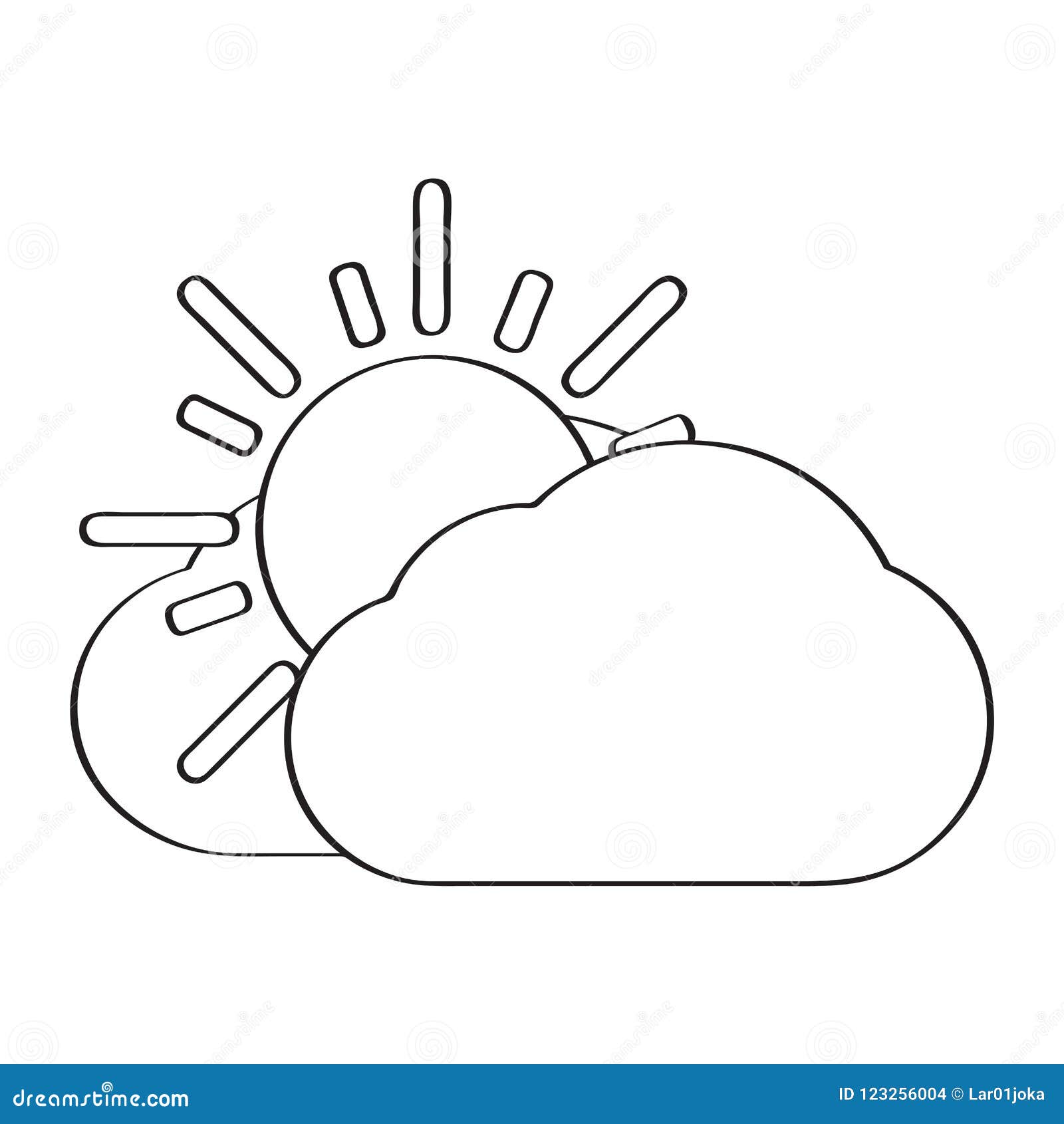 Icono Soleado Aislado Del Tiempo Ilustración del Vector - Ilustración ...