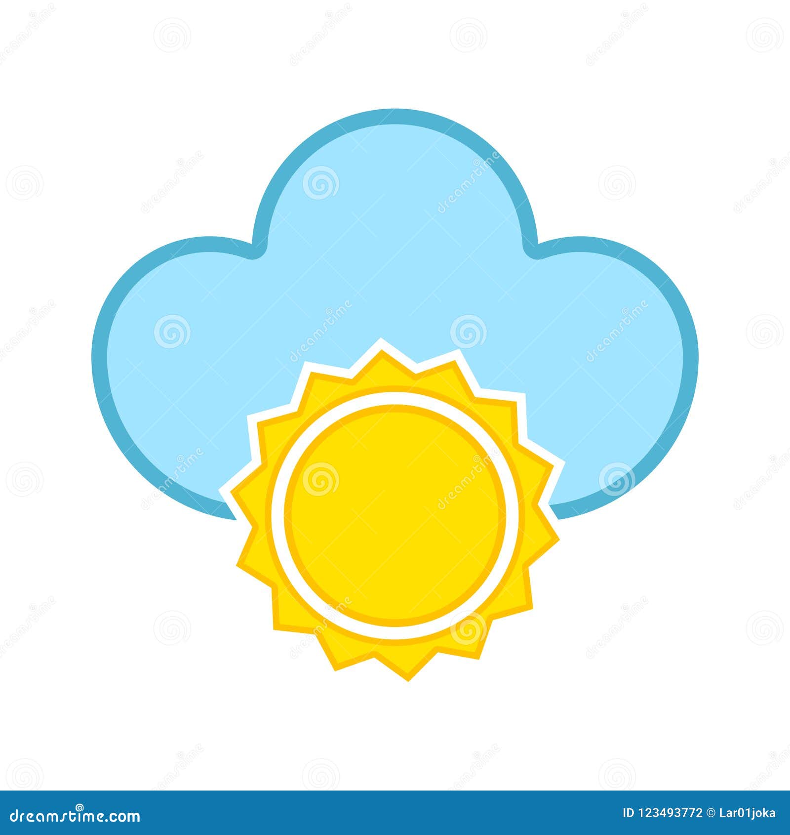 Icono Soleado Aislado Del Tiempo Ilustración del Vector - Ilustración ...