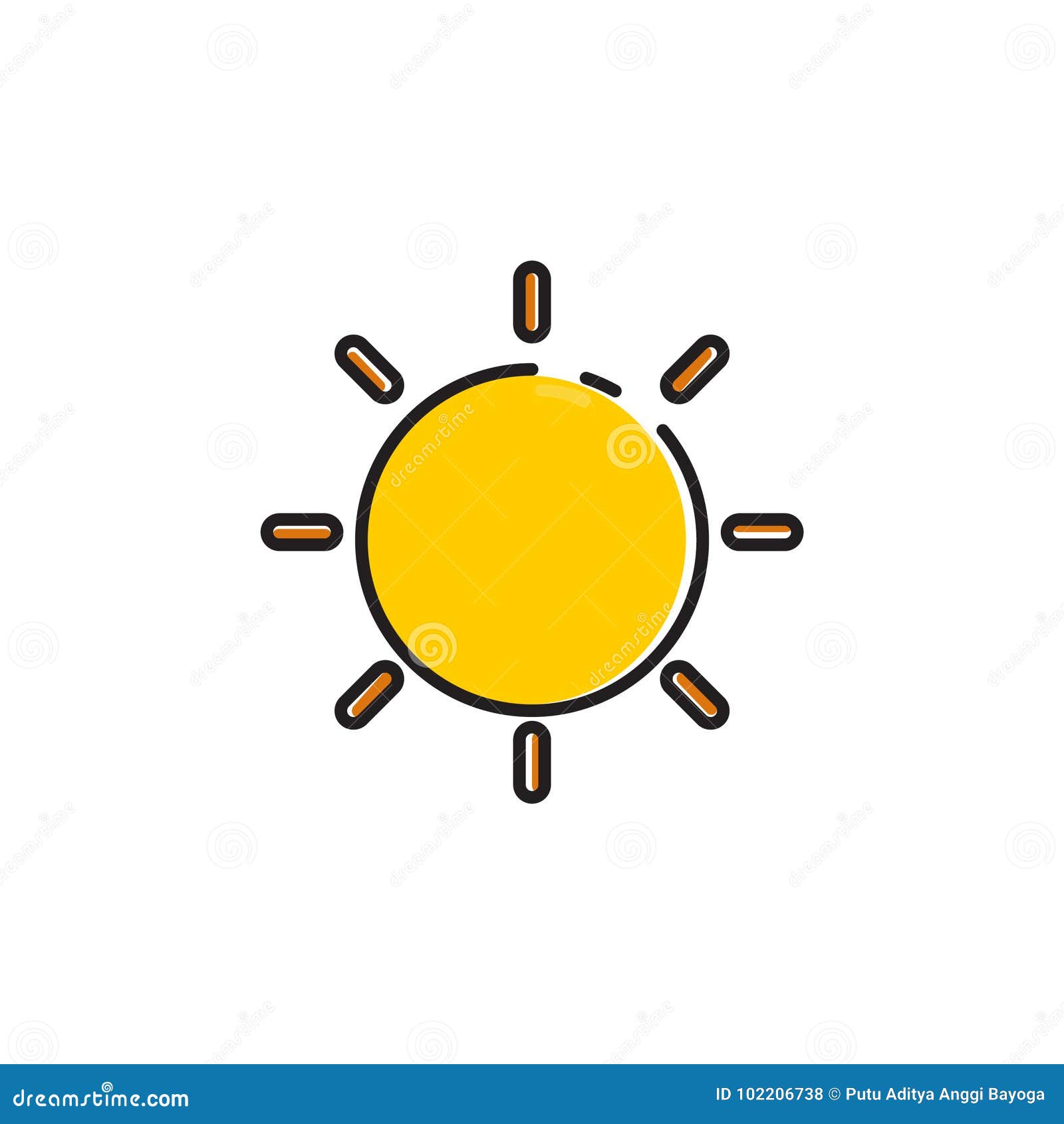 Icono Soleado Del Color Plano Ilustración del Vector - Ilustración de ...