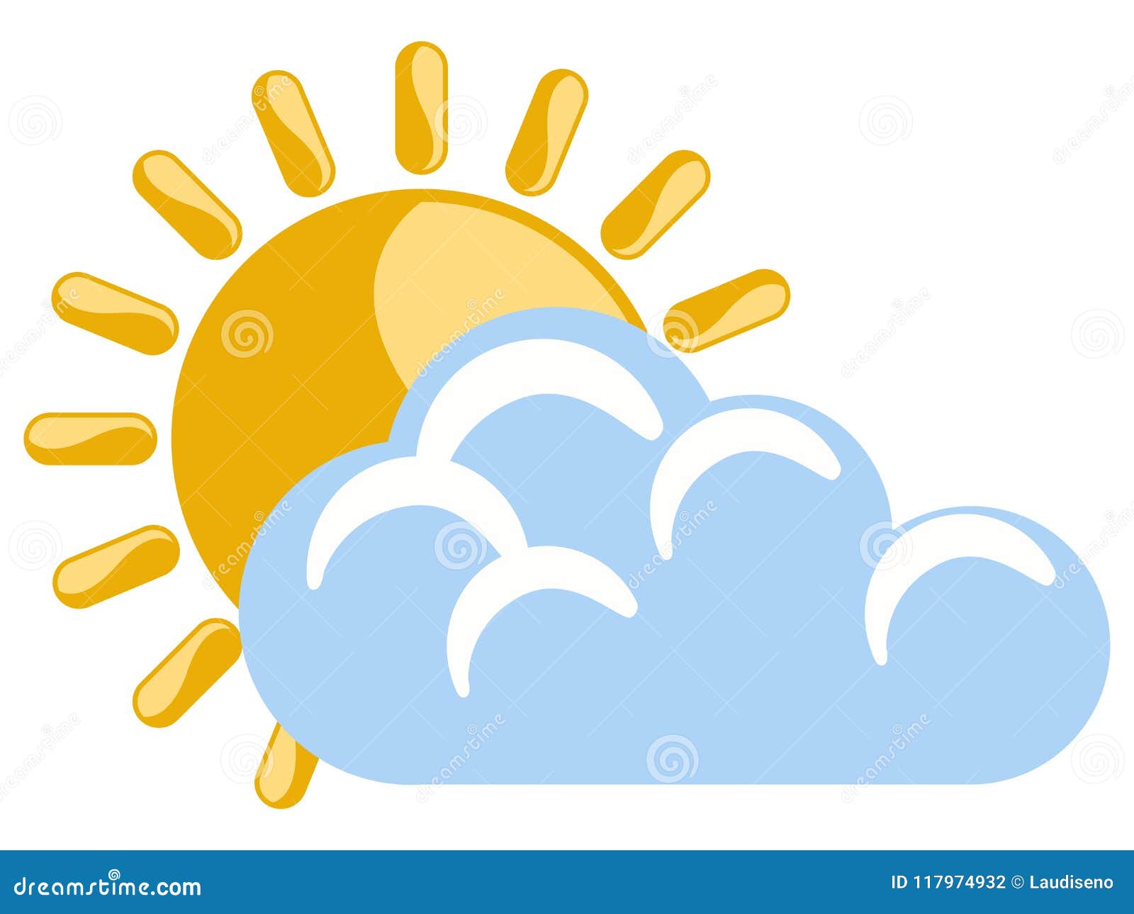 Icono soleado del tiempo ilustración del vector. Ilustración de ...