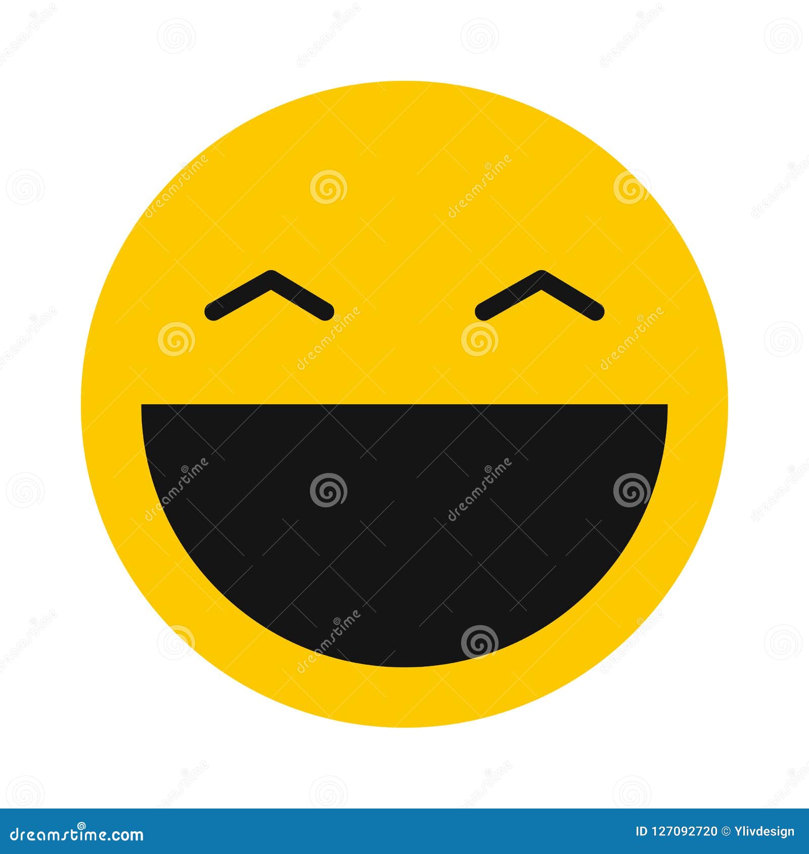 Icono Sonriente De Risa, Estilo Plano Stock de ilustración ...