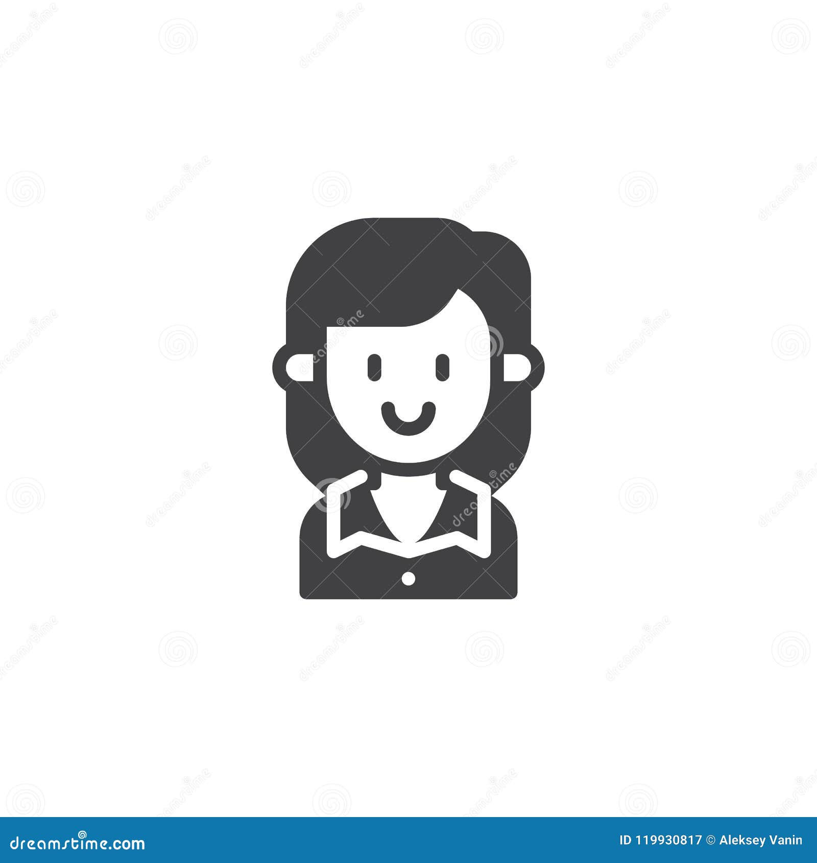 Icono Sonriente Del Vector De La Secretaria Ilustración del Vector ...