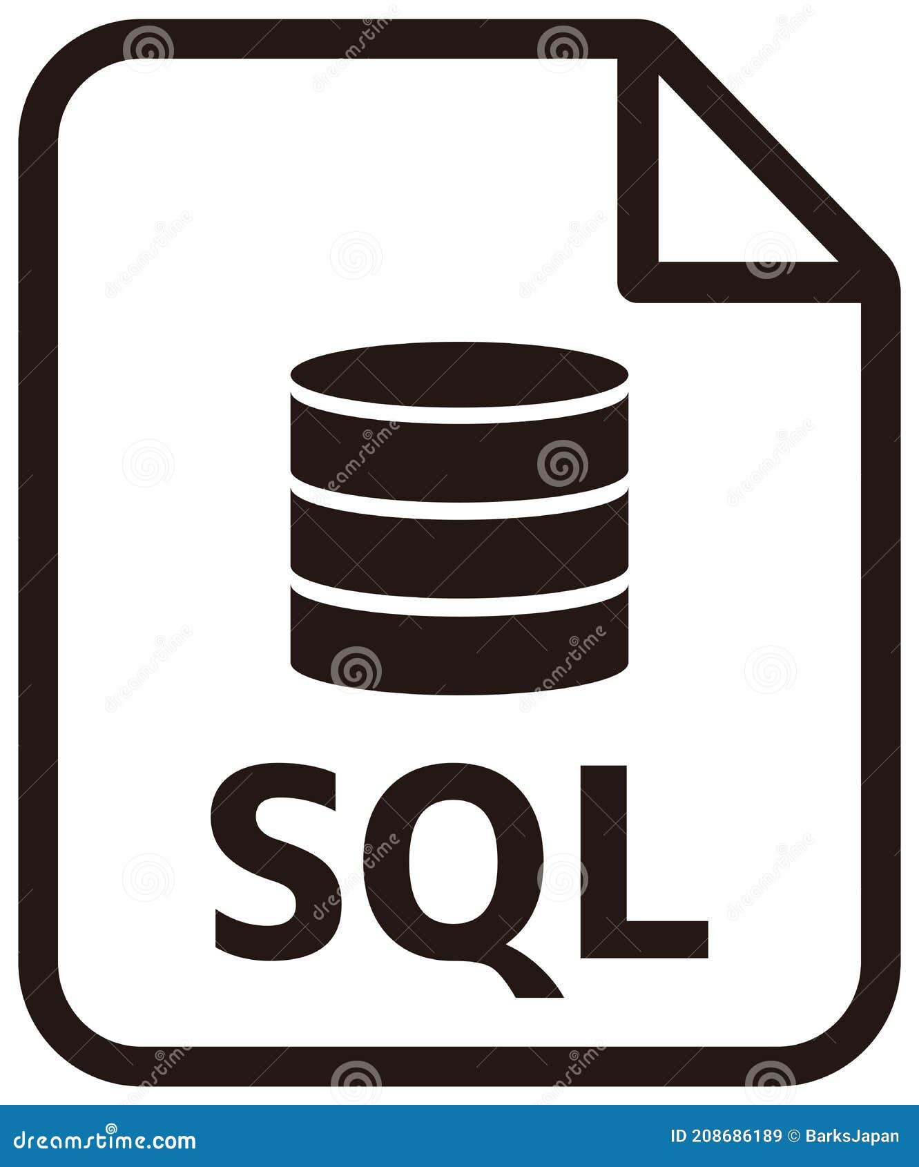 Icono Sql Formato De Base De Datos Principal Icono Vector Ilustración ...