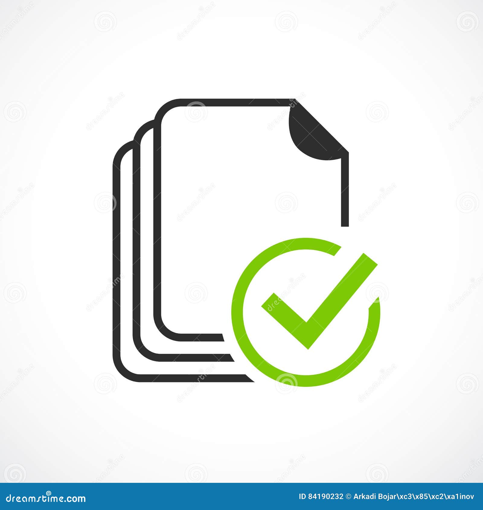 Icono Terminado Proyecto Del Vector Ilustración del Vector ...