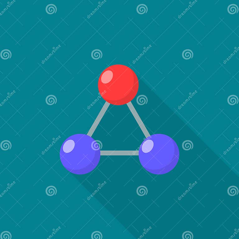 Icono Triangular De La Molécula, Estilo Plano Ilustración del Vector - Ilustración de molécula ...