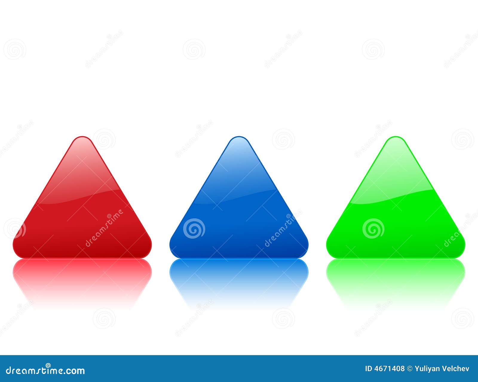 Icono triangular del color ilustración del vector. Ilustración de ...