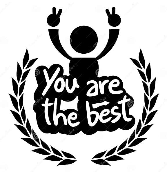 Icono usted es el mejor ilustración del vector. Ilustración de ganador ...