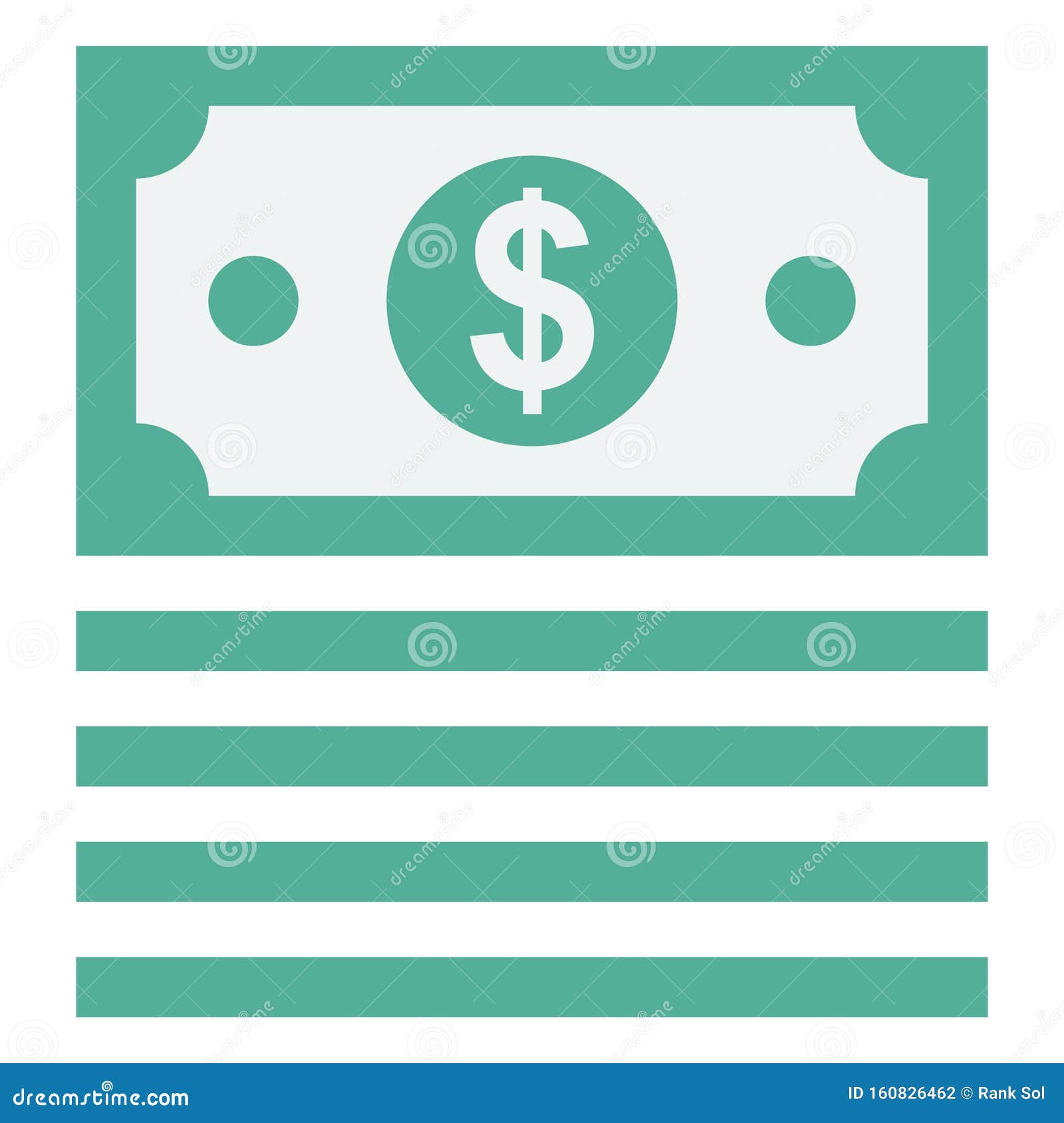 Icono Vectorial De Color De Dinero En Papel Totalmente Editable ...