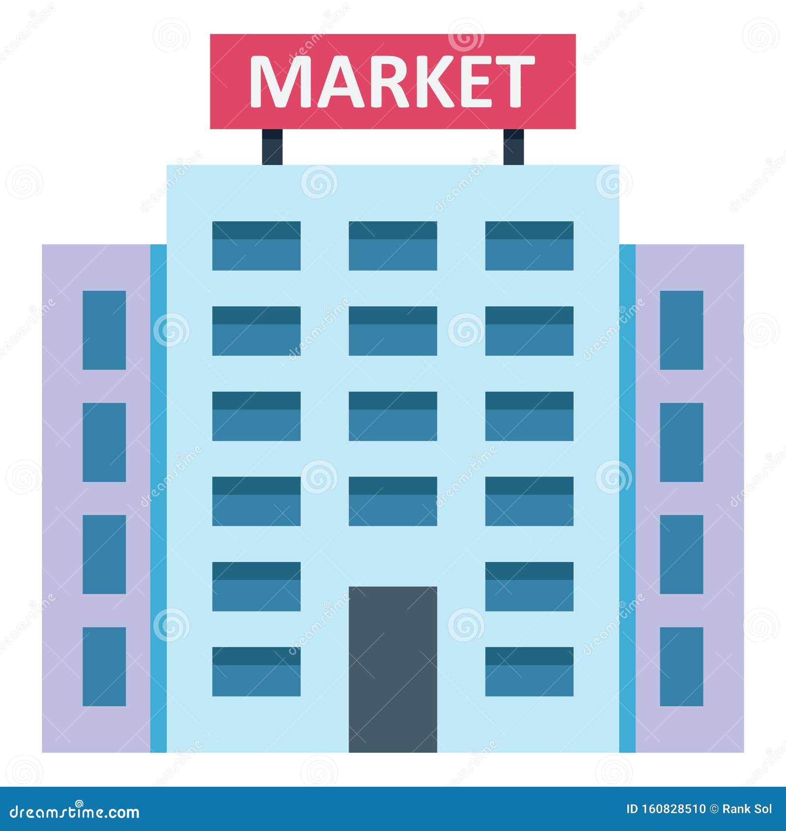 Icono Vectorial De Color De Mercado Totalmente Editable Ilustración del ...