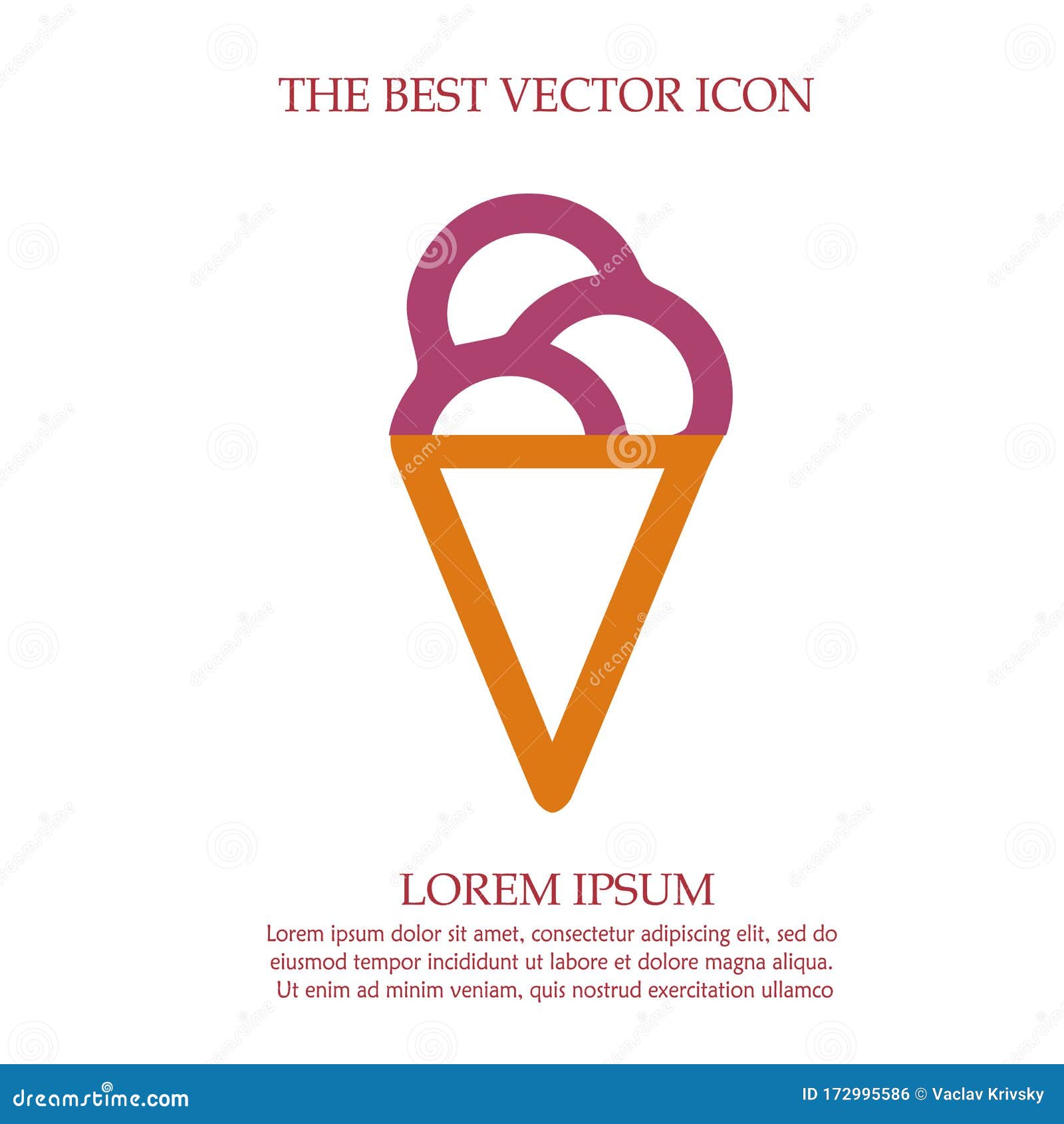 Icono vectorial de helado ilustración del vector. Ilustración de ...