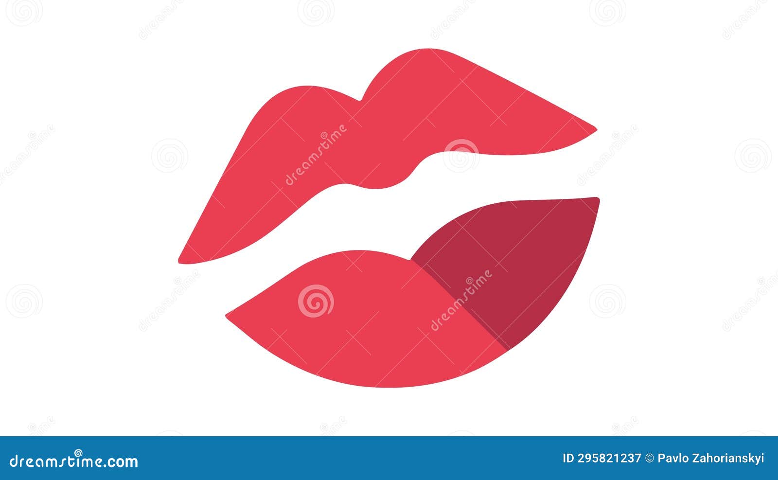 Icono Vectorial De Los Labios Sobre Fondo Blanco Ilustración del Vector ...