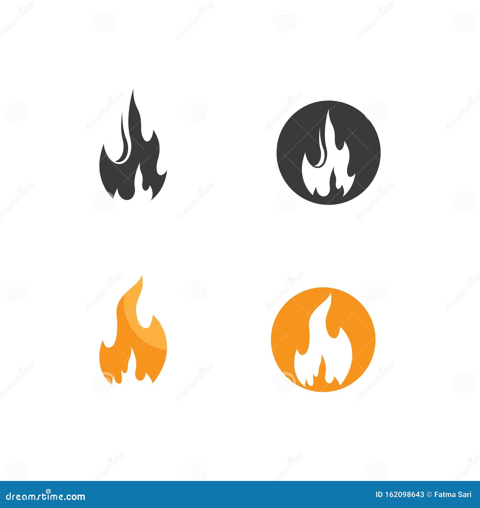 Icono Vectorial De Plantilla De Logotipo De Incendio Ilustración del ...